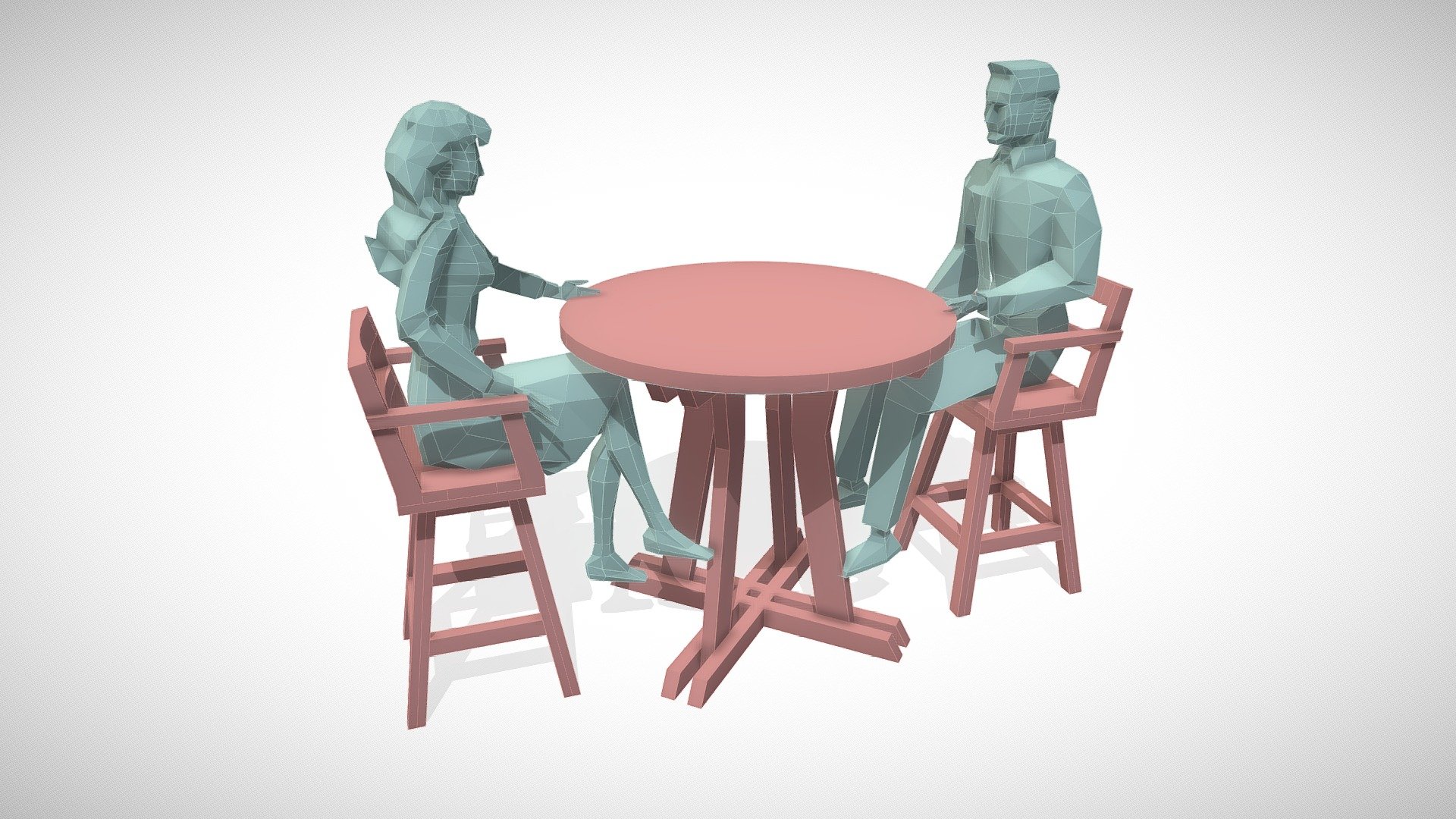 Round Cocktail Table - 3D model by Forever Redwood (@foreverredwood ...