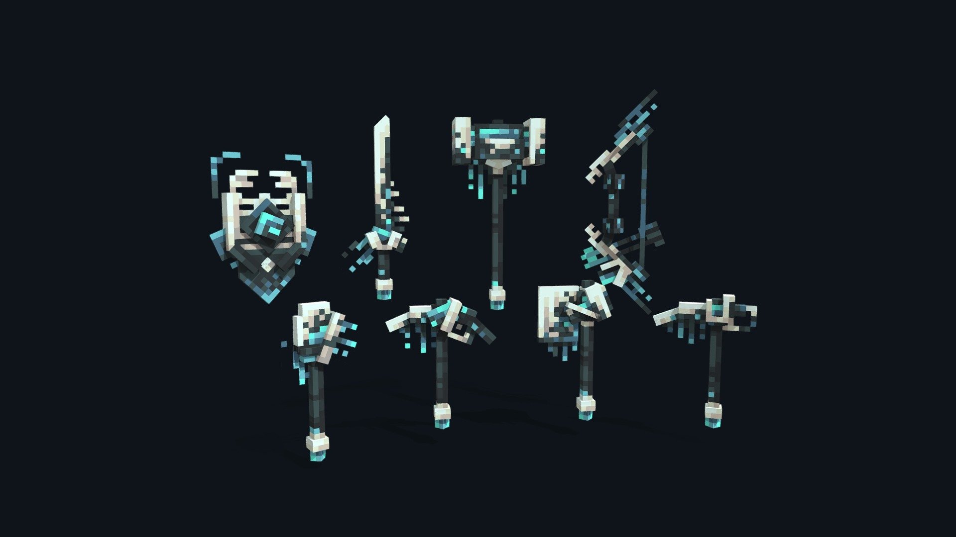 Sculk Weapons/Tools - 3D model by rudeka [91044d5] - Sketchfab