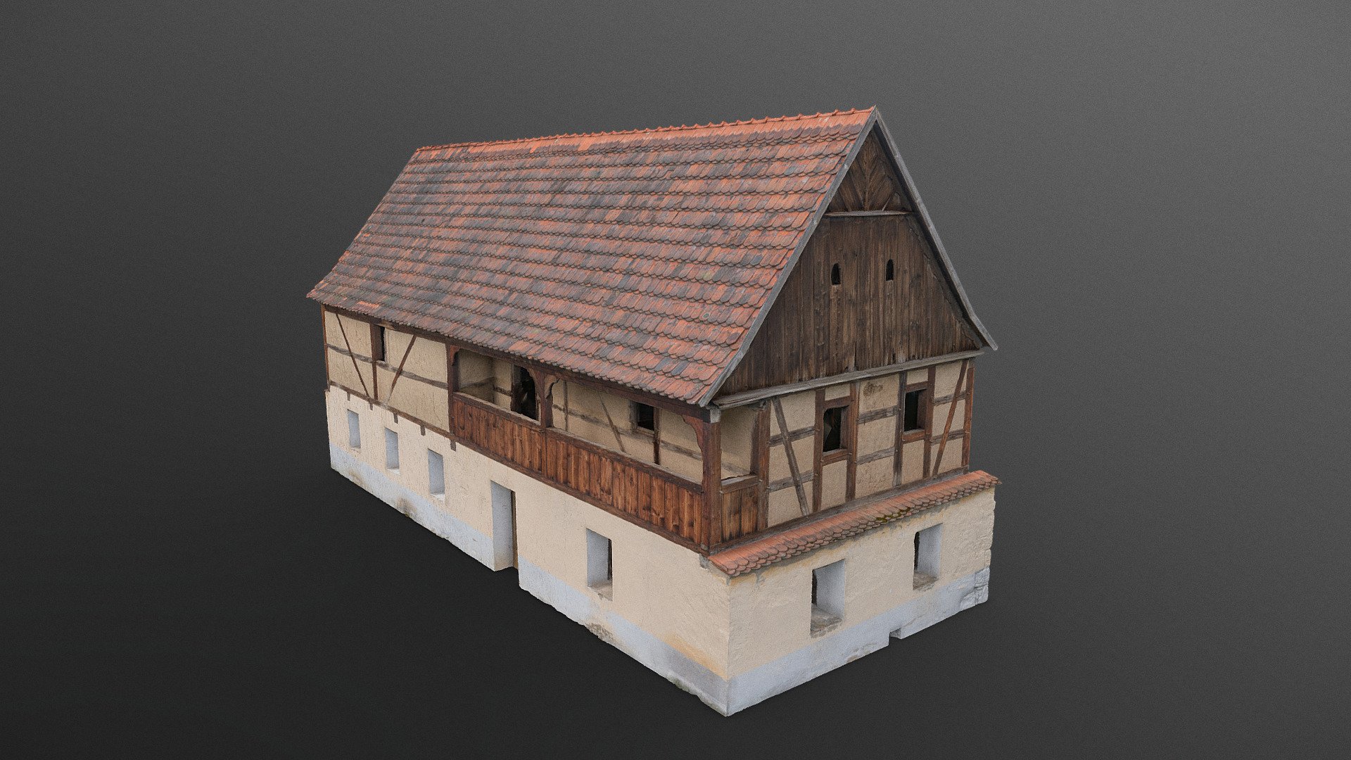 Medieval half-timbered cottage - Buy Royalty Free 3D model by axonite ...