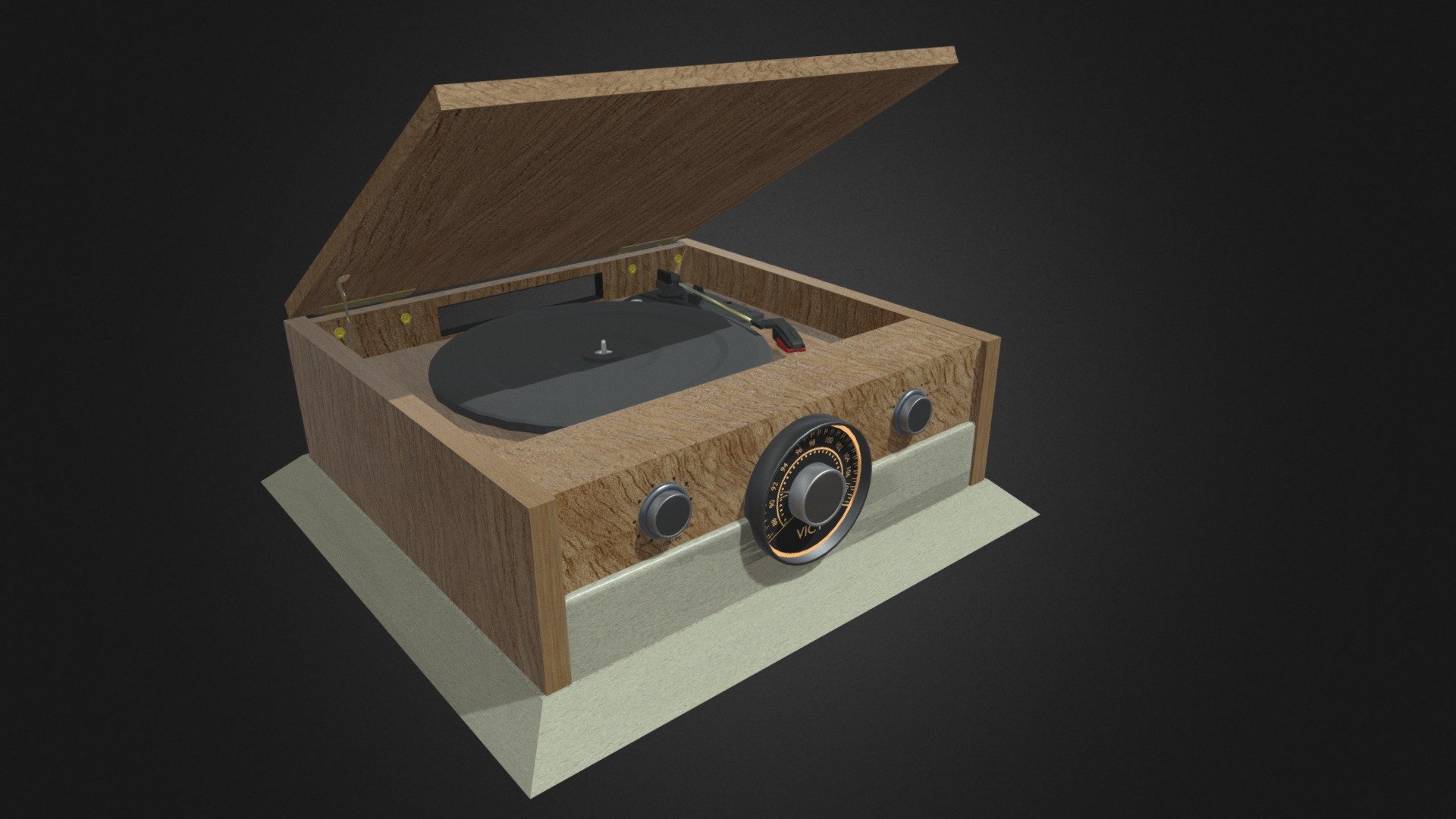 ''Record player'' - 3D model by millennio [9106321] - Sketchfab