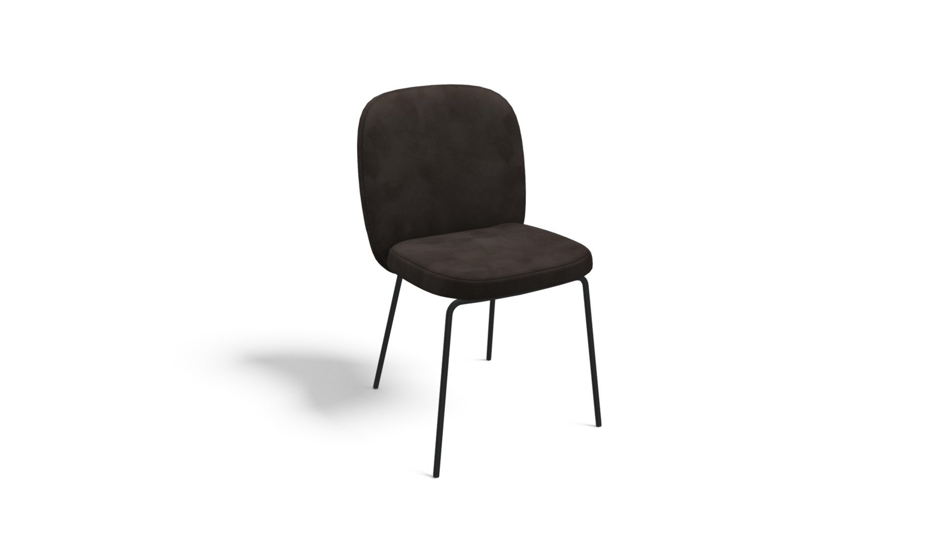 Set of 2 Safia Dining Chairs, Otter Grey Velvet - Download Free 3D ...
