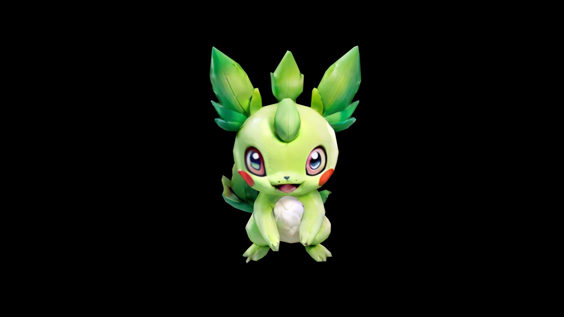 "Happy Plant Toy" Toy Leaf Green Cartoon Organis - Download Free 3D ...