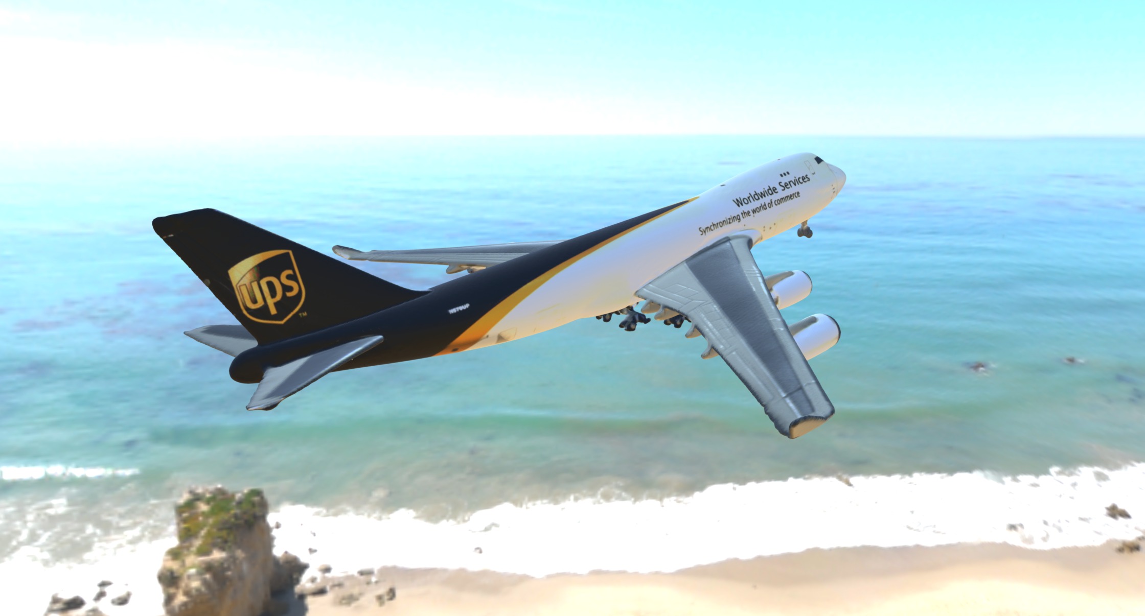 UPS Plane - 3D model by HoneyPoint3D (@nkloski) [9109a2e] - Sketchfab