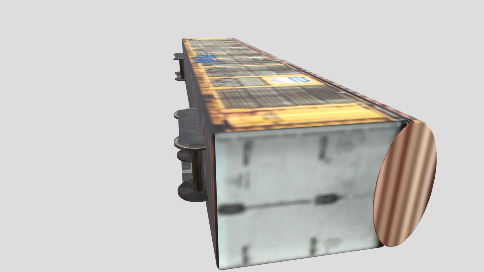 Union Pacific auto rack railcar - Download Free 3D model by ...