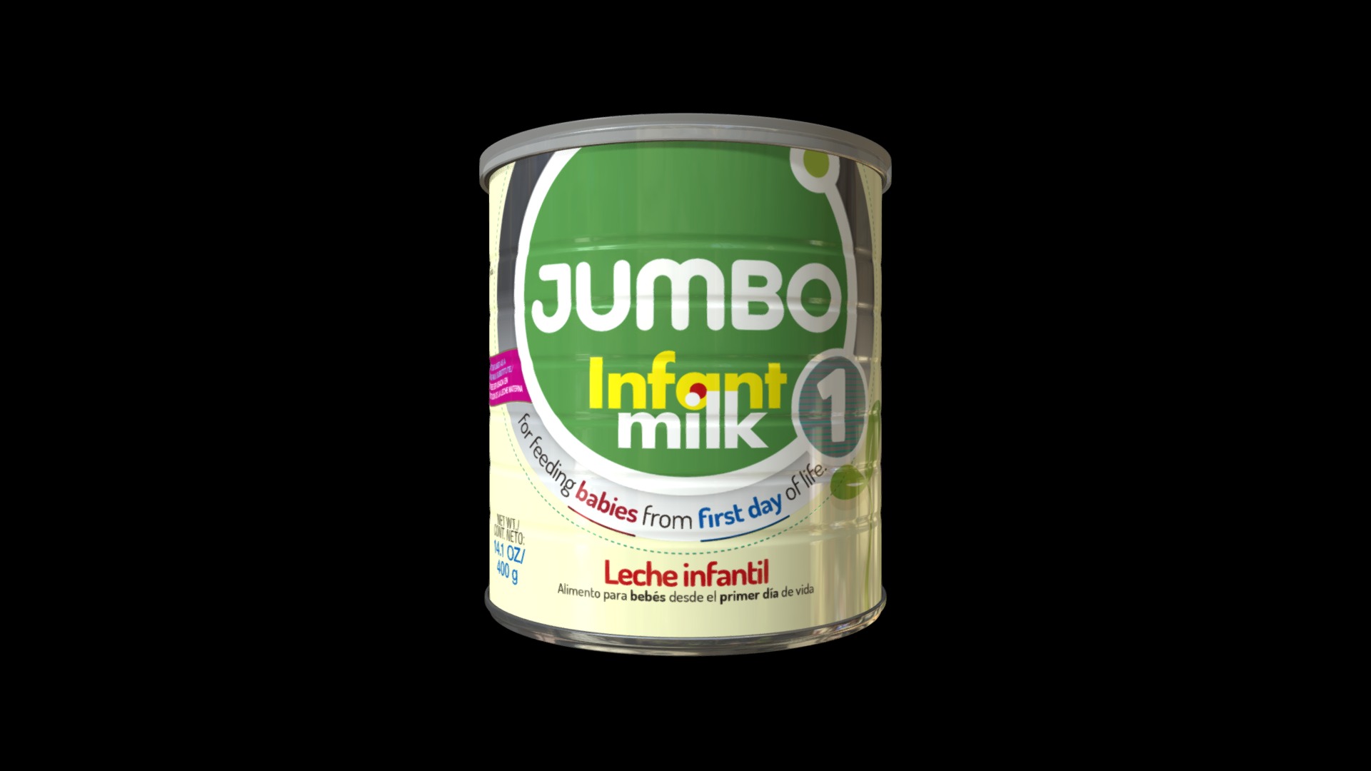 Jumbo Infant Milk Can 400g - 3D model by signumve [910e8e3] - Sketchfab
