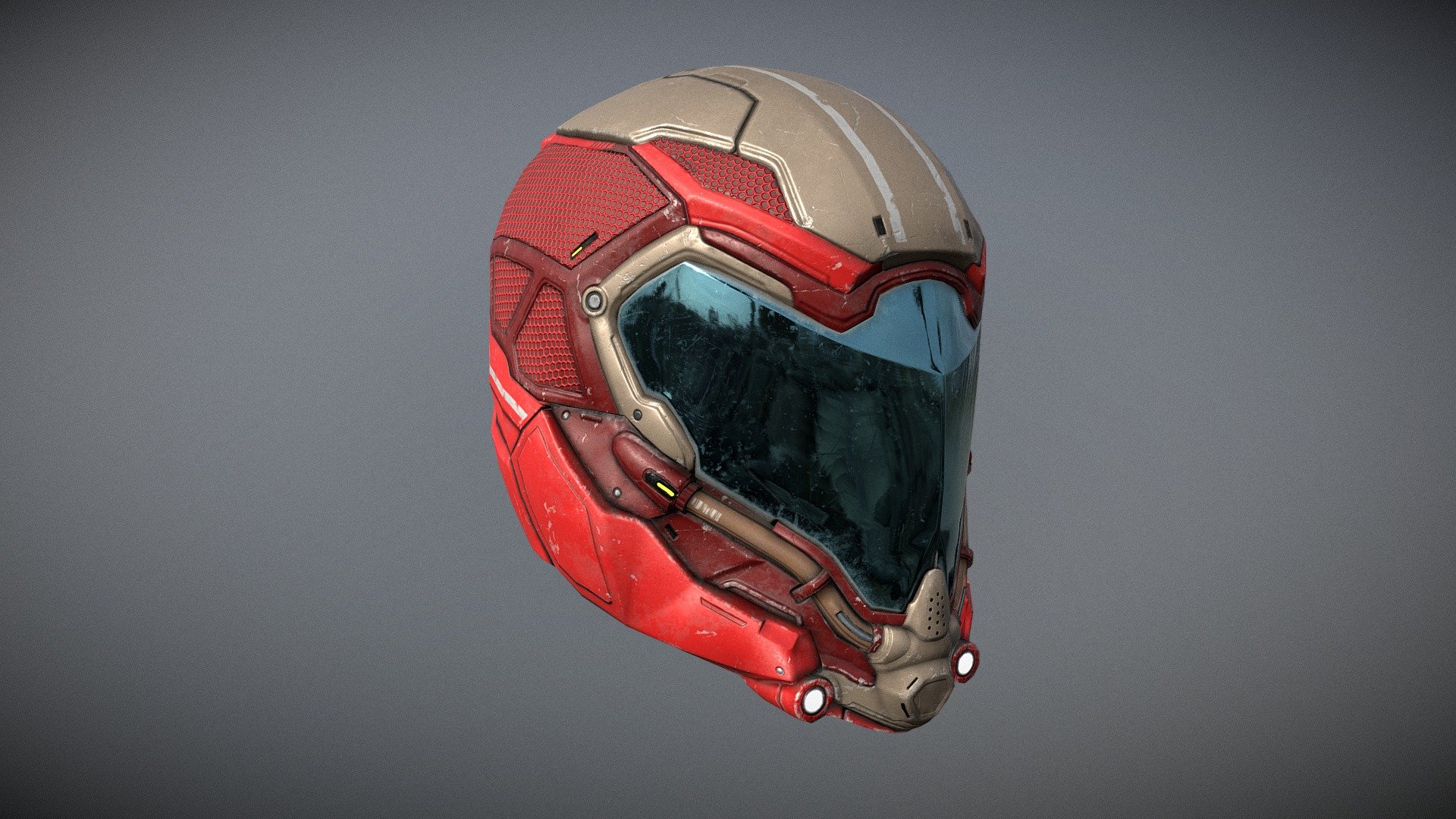 Futuristic Helmet Sci-fi - 3D model by Fabiano Fabris ...