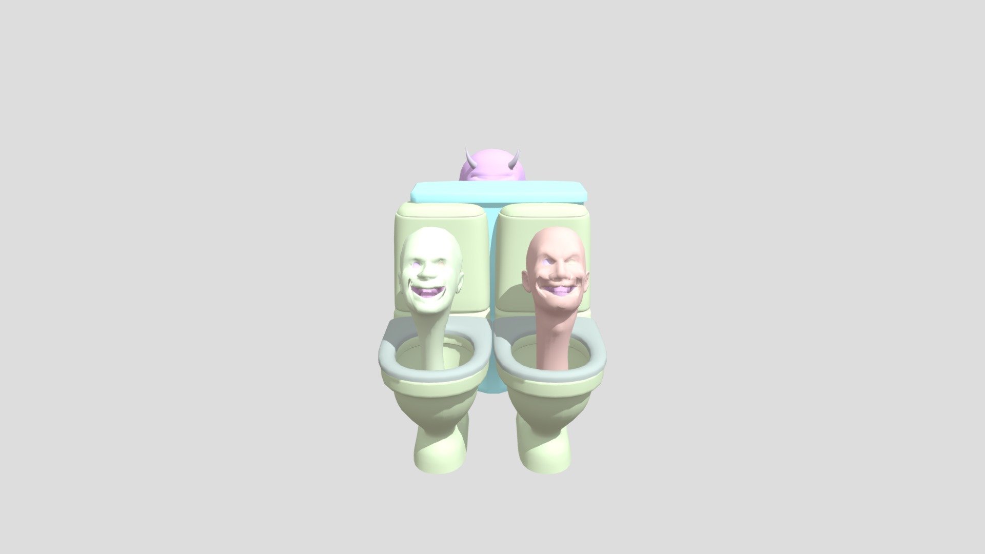 Triple-toilet - Download Free 3D model by Пока200К (@Yeeysyhdxhchhchc ...