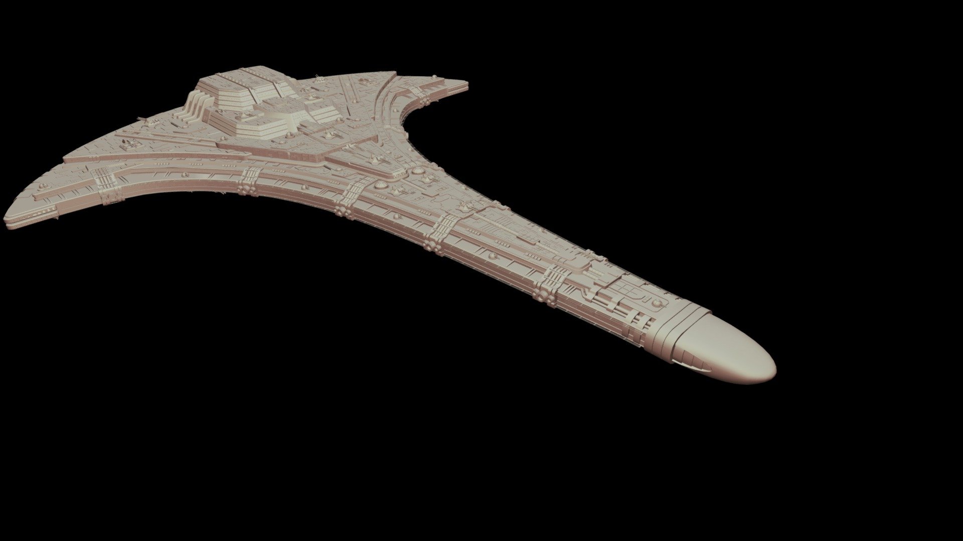 Stargate Ancient Warship, Destiny style shaped - 3D model by lc4hunter ...