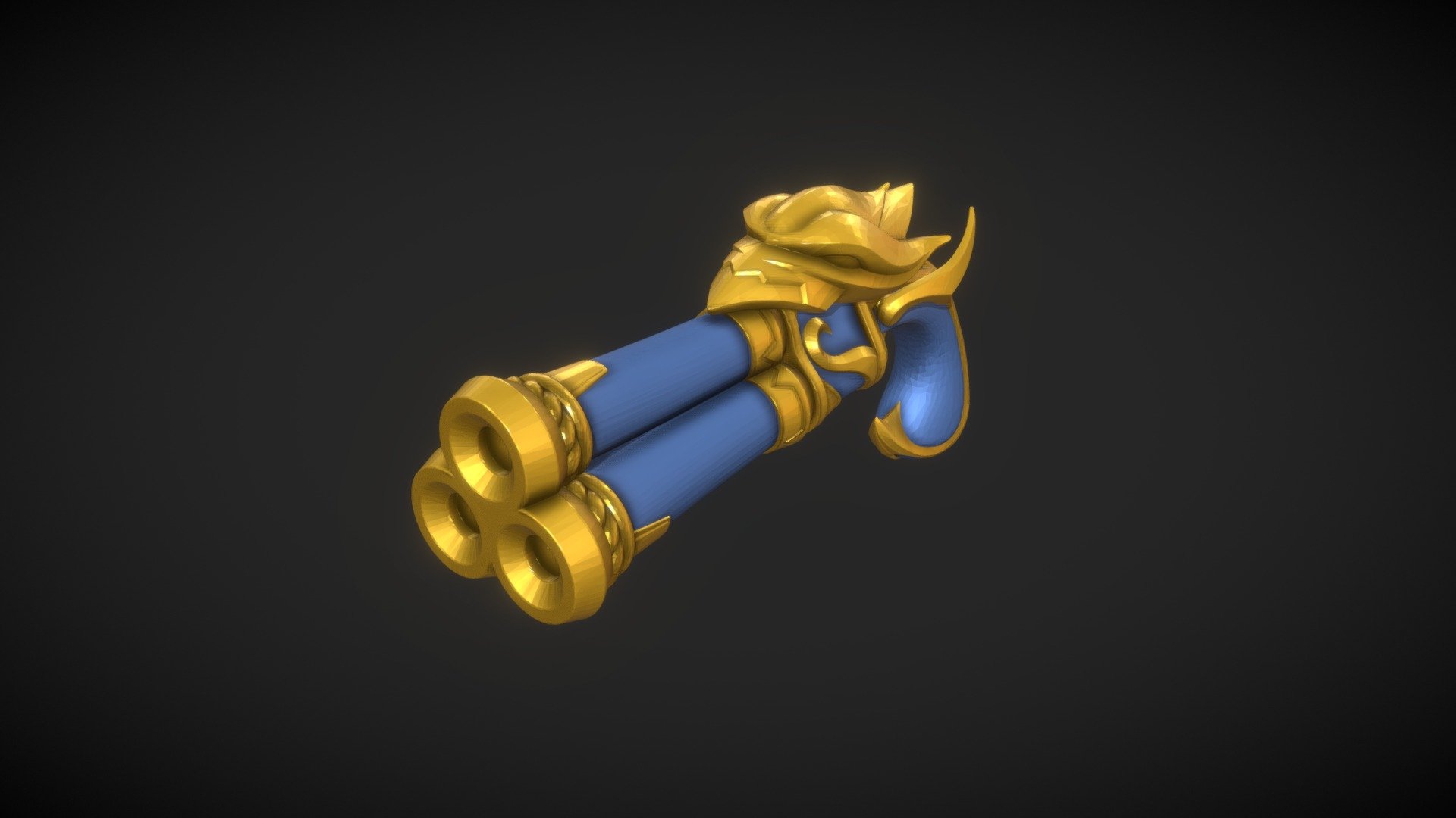 Captain Fortune's Gun - 3D model by demoviewer (@unmx_demoviewer ...