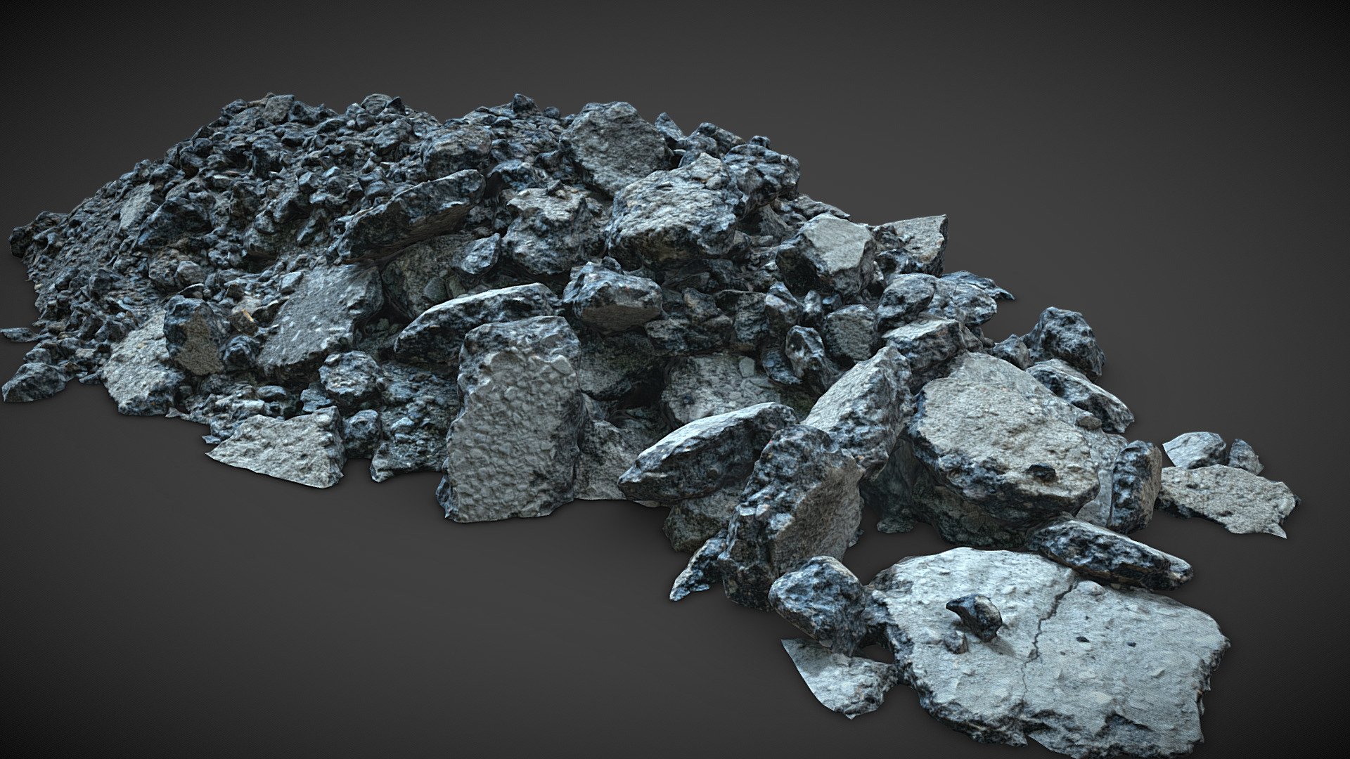 Excavated pieces of asphalt - Buy Royalty Free 3D model by Goromor ...