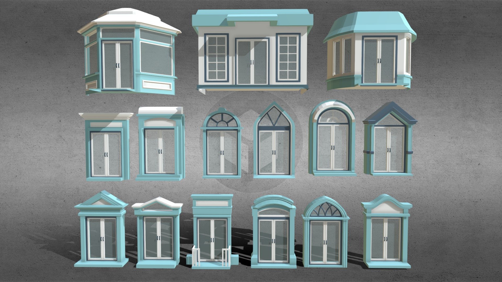 Simple Door Bundle - Download Free 3D model by makinwhat [91268de ...