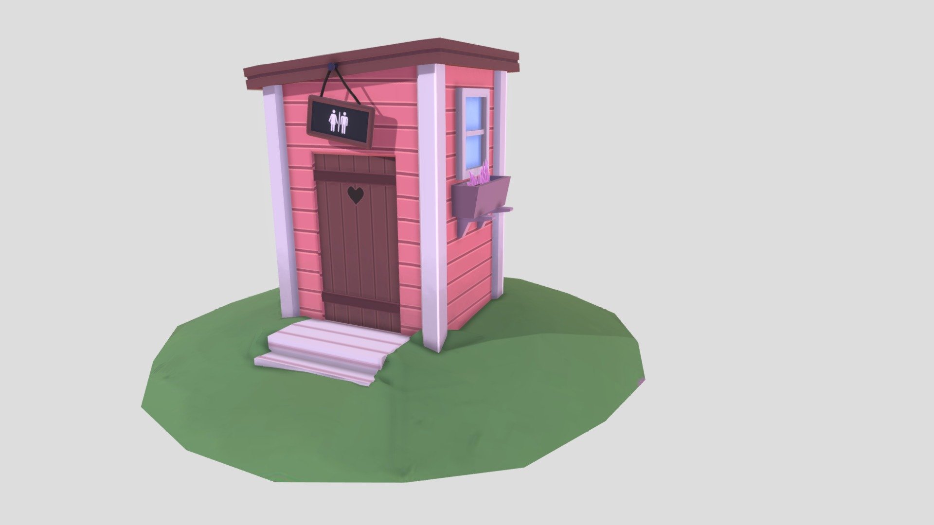 Simple Outhouse - 3D model by oxcharaxoo [912aa0a] - Sketchfab