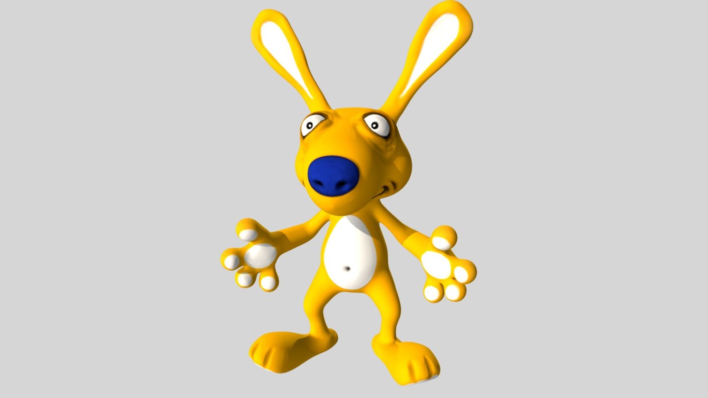 Krazy Yellow Rabbid - 3D model by georgvw [912bce3] - Sketchfab