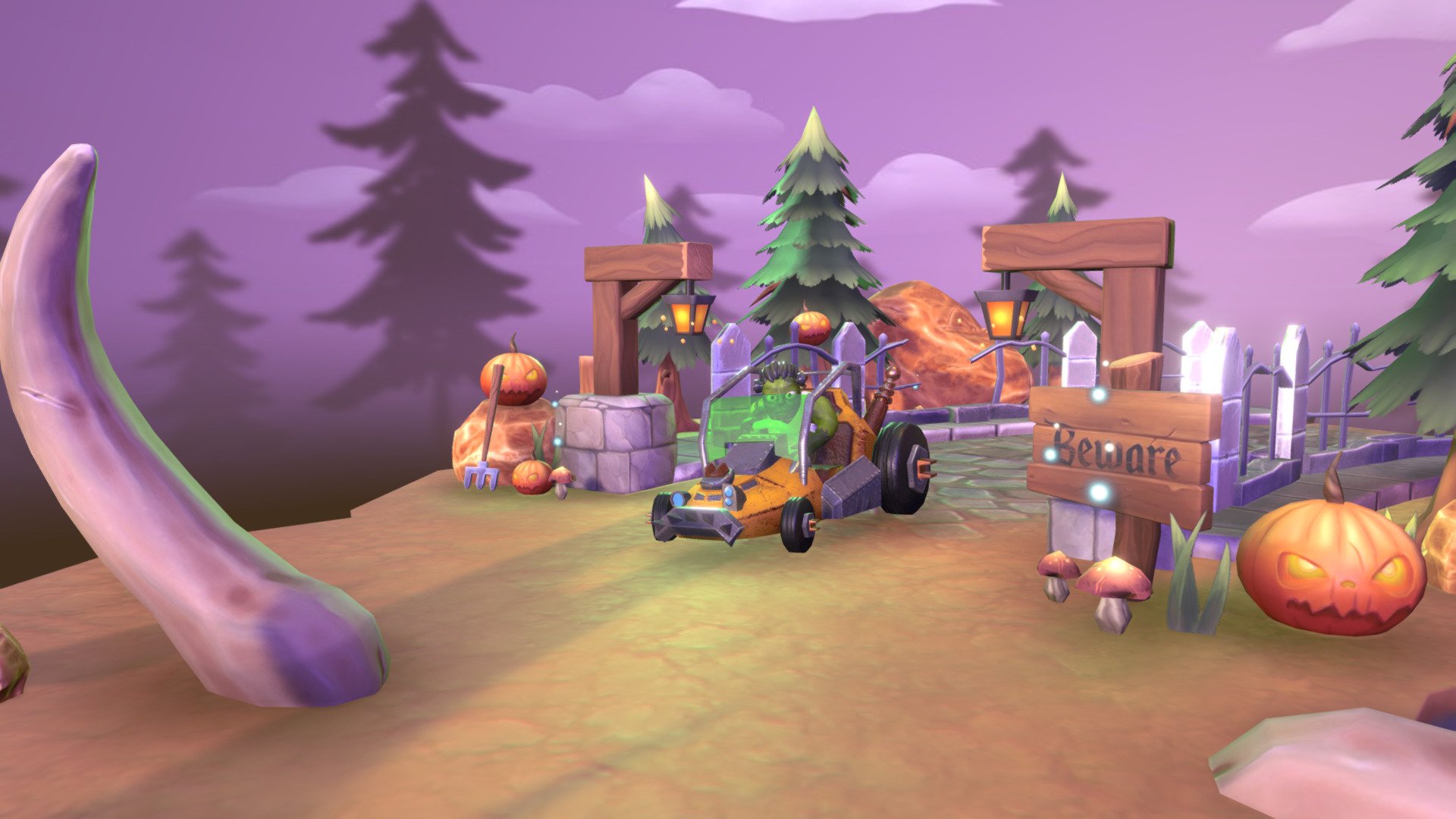 Halloween Race Track - 3D model by JuegoStudio [912c76b] - Sketchfab