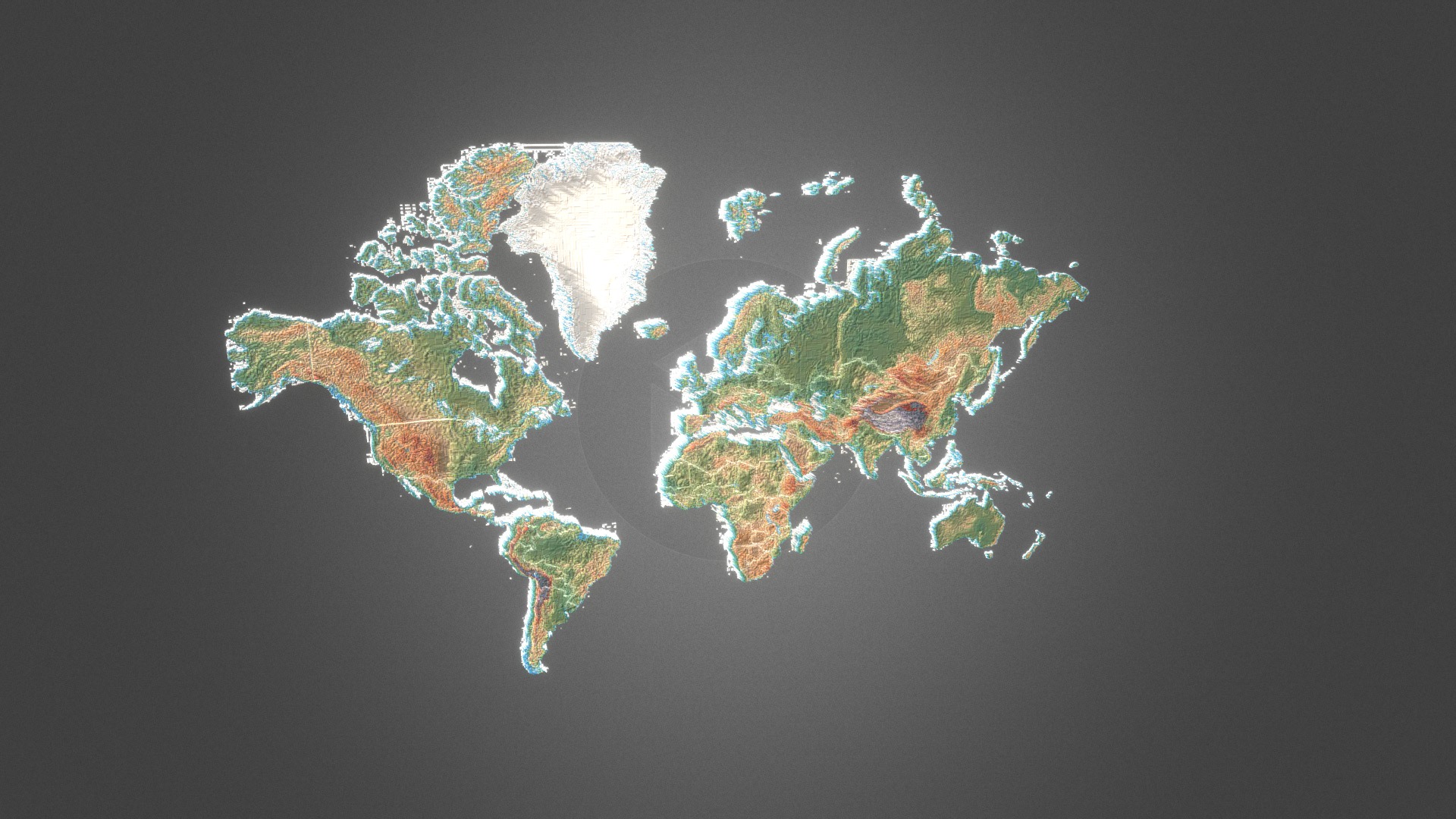 World Map - 3D model by Arthur NY (@ArthurNY) [91310b7] - Sketchfab