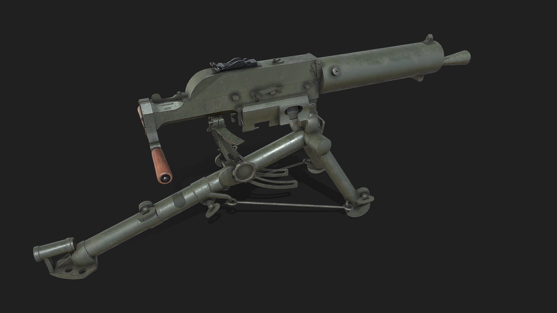 TK vz.07/24 (Schwarzlose/Janecek vz.1907/1924 - 3D model by Petr.Tlach ...