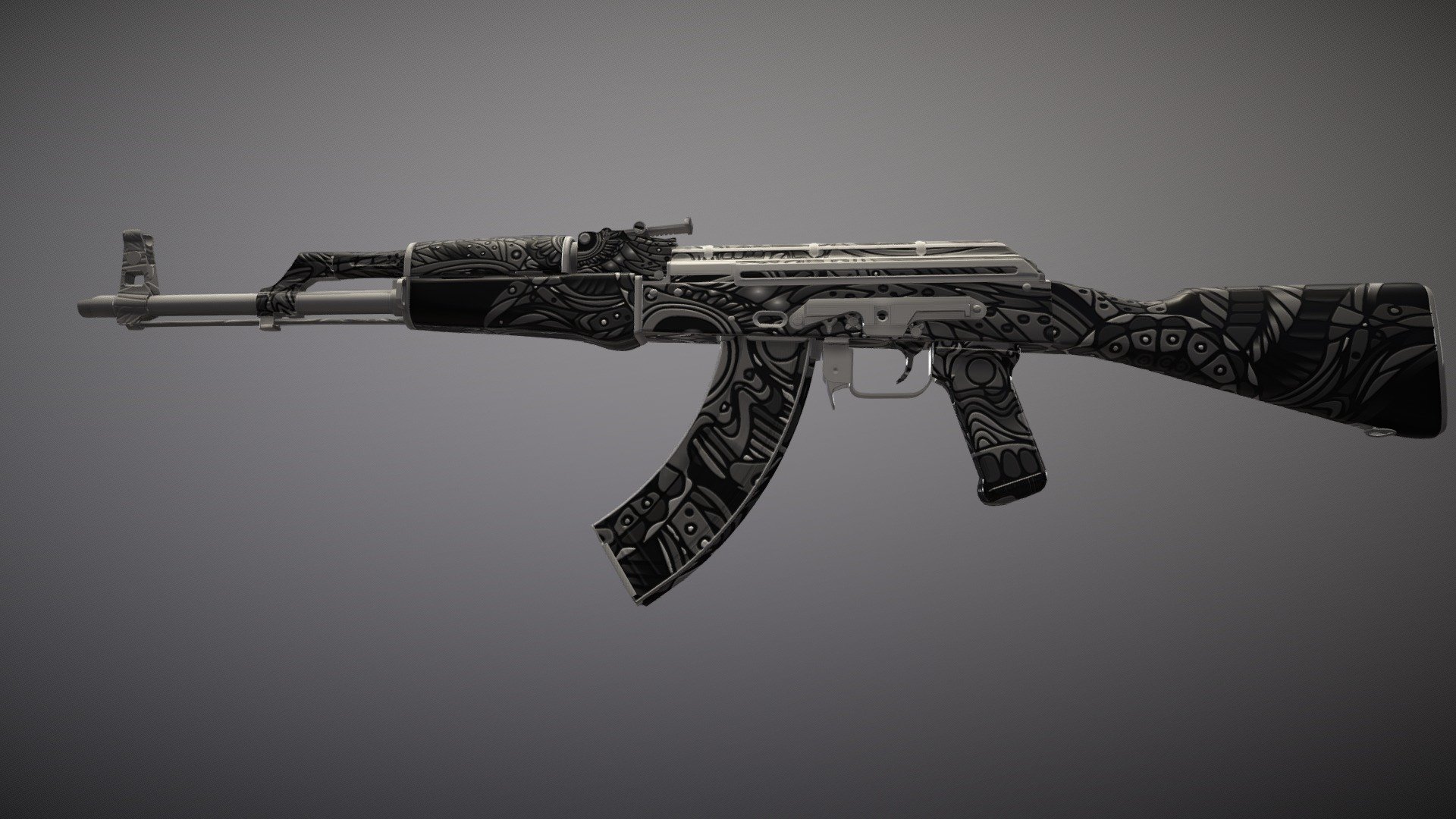 AK 47 Black Ellie - 3D model by ob.rasty [9137780] - Sketchfab