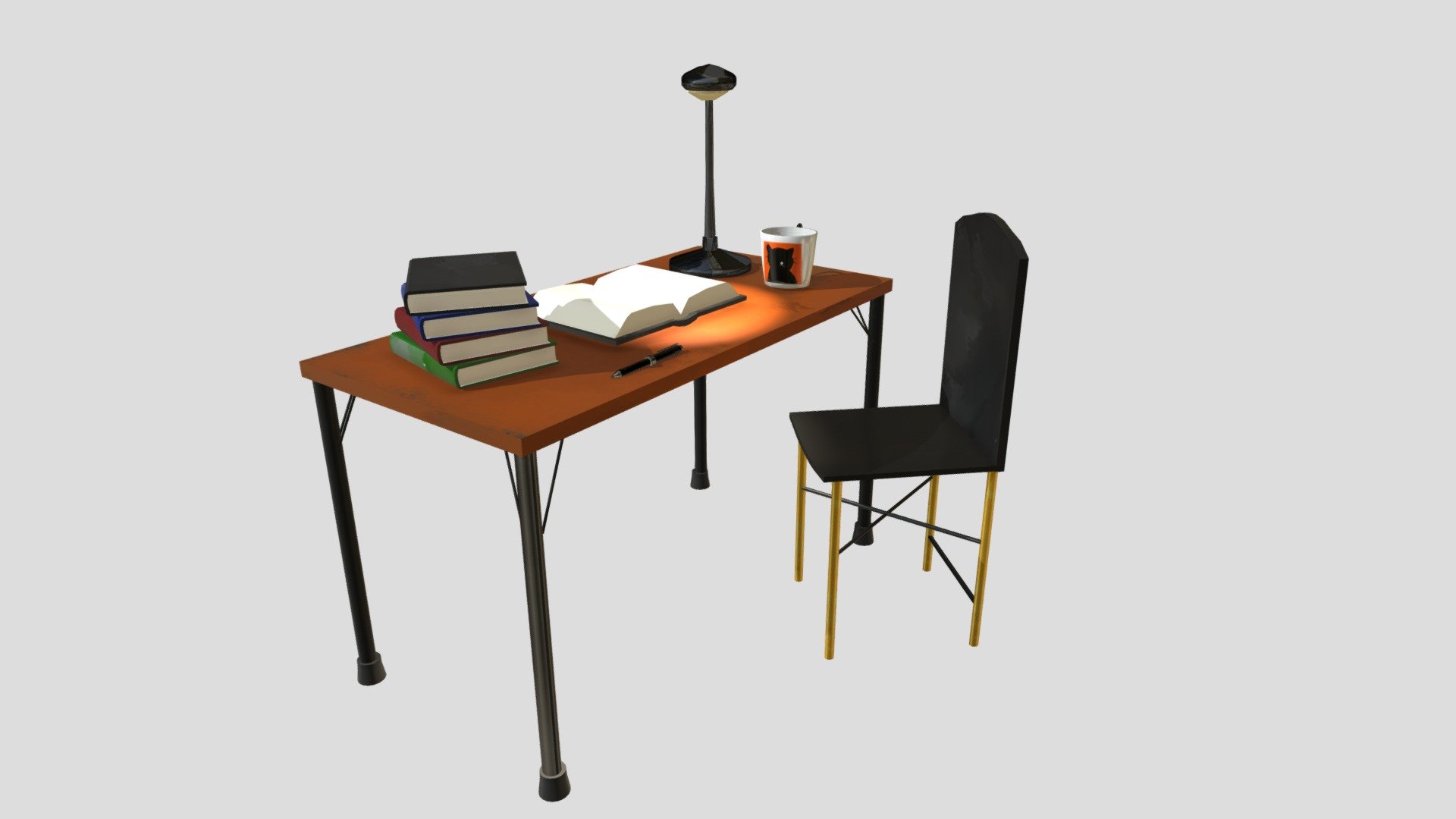 Studydesk - 3D model by iwashou [913d96d] - Sketchfab
