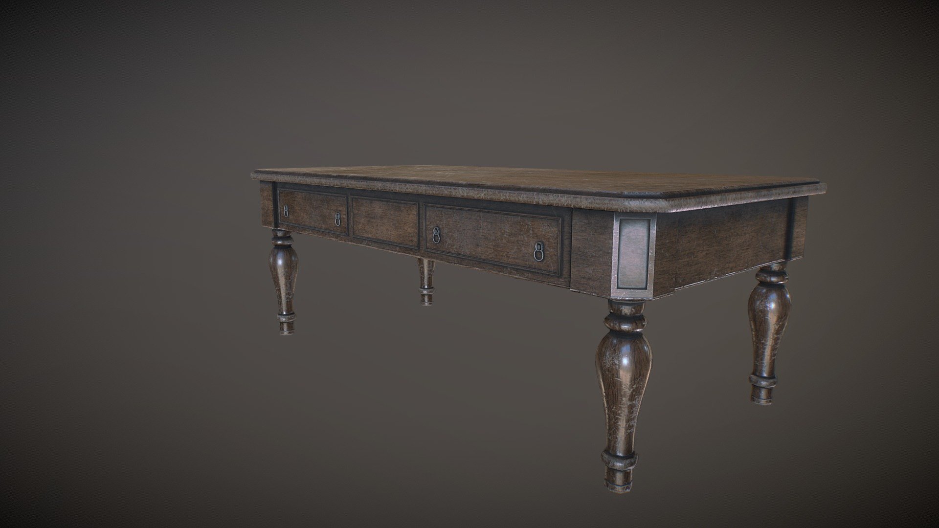 Old table - 3D model by gsmo [913ebaf] - Sketchfab