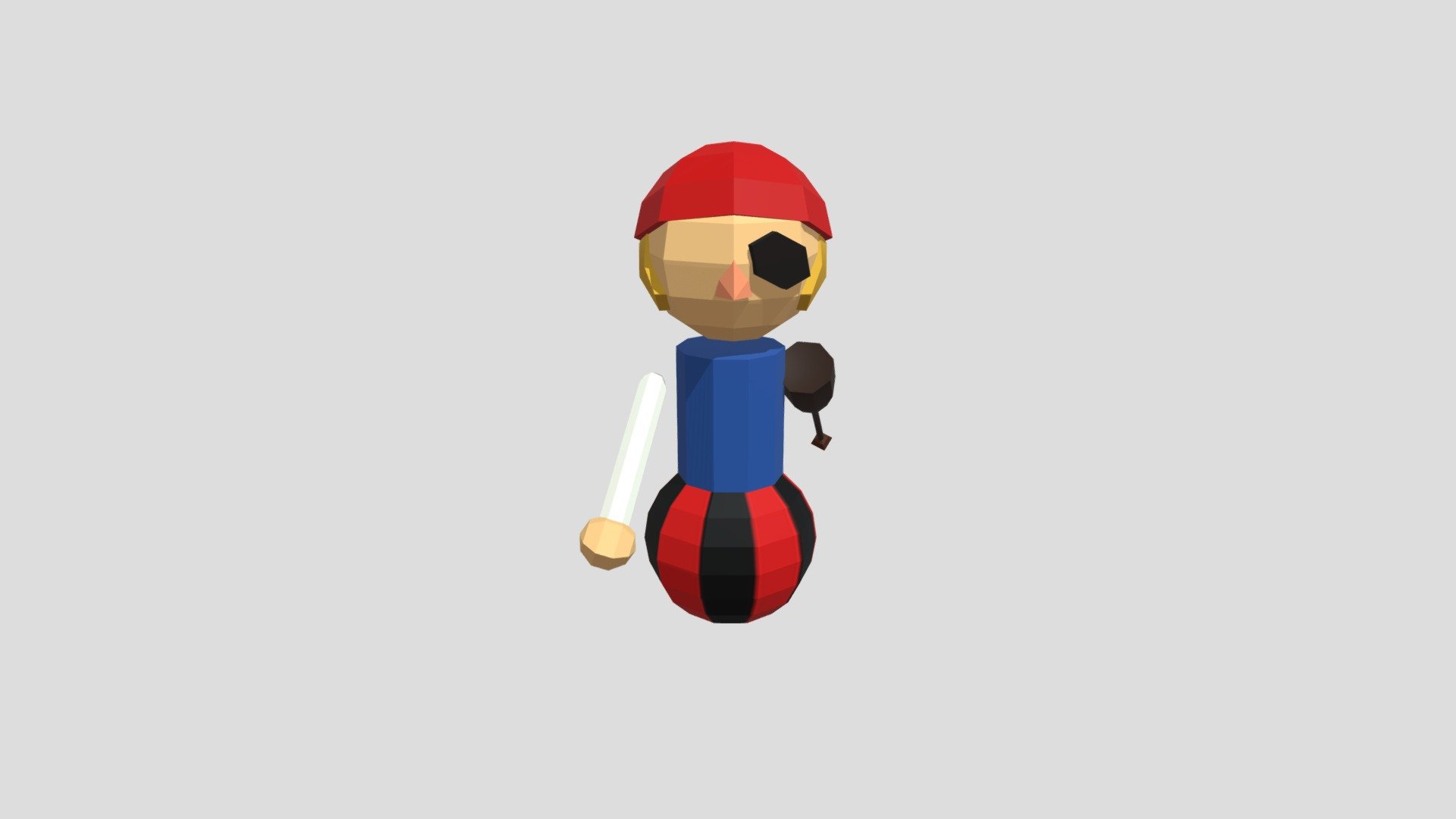 Simple Pirate - Download Free 3D model by MontyCorveleyn [913f50d ...