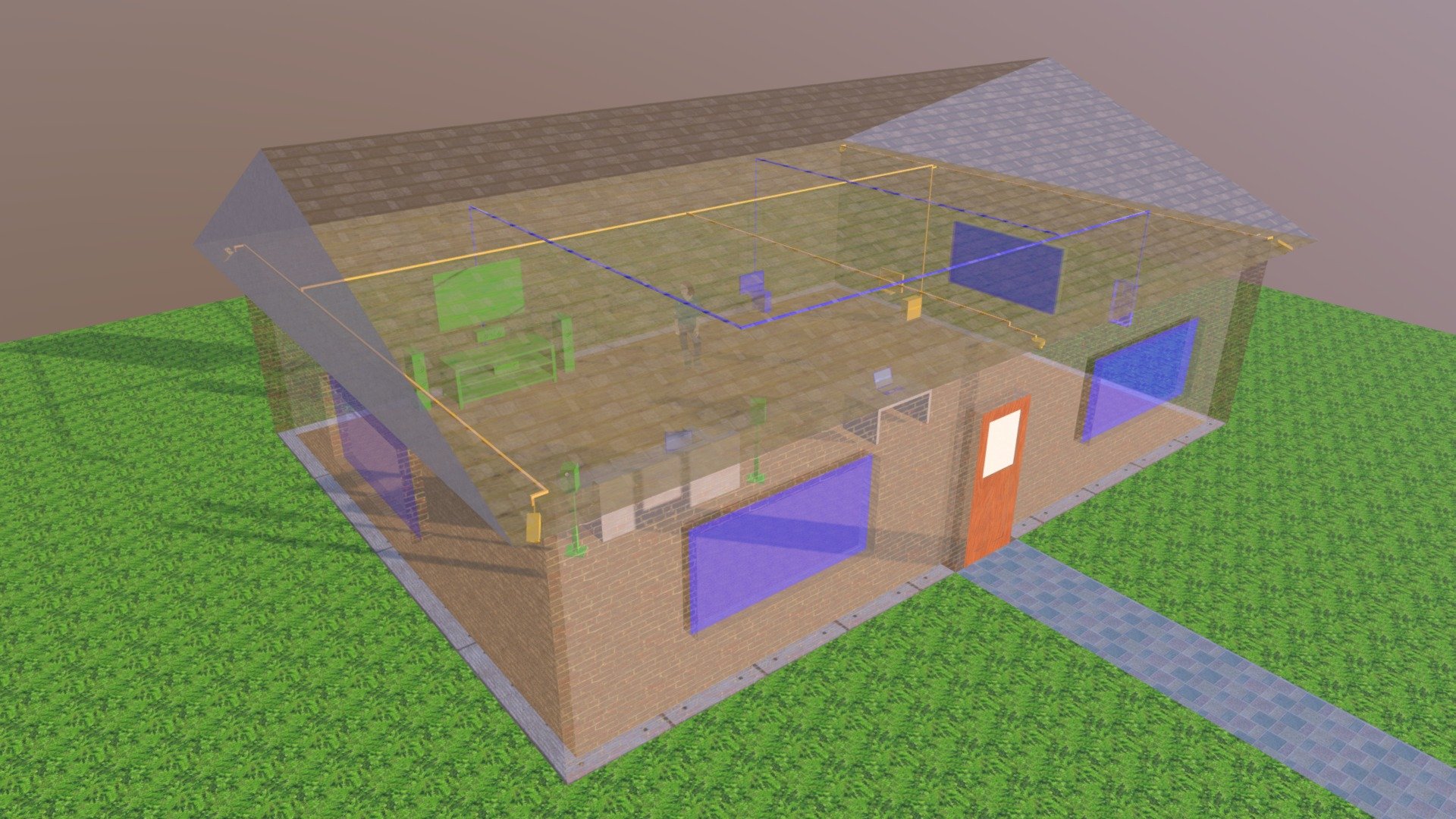 Smart-ish House One Level Structured Wiring - 3D model by wheelz78 ...
