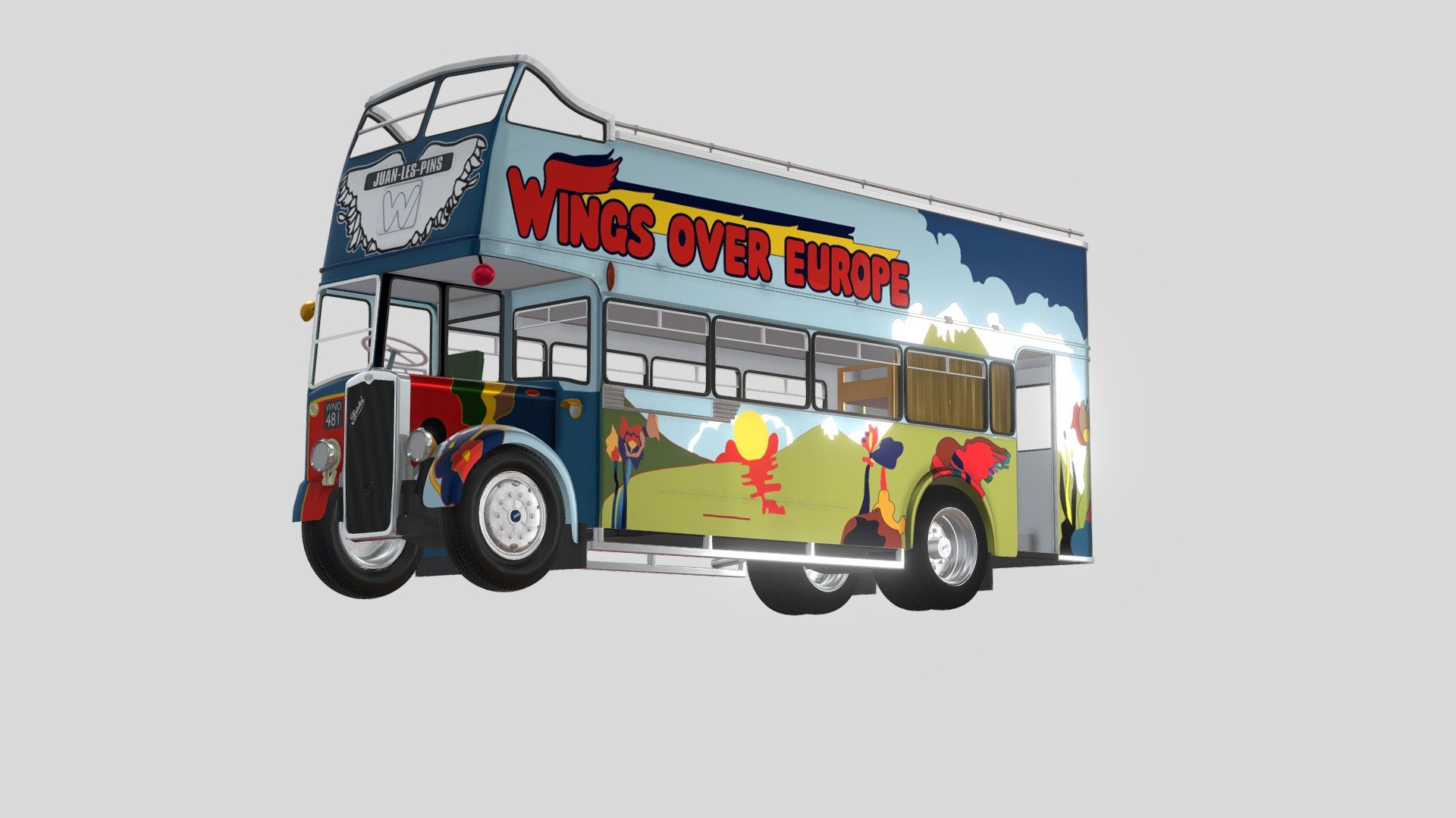 WNO 481 Paul McCartney's 1972 Wings Tour Bus - Download Free 3D model ...