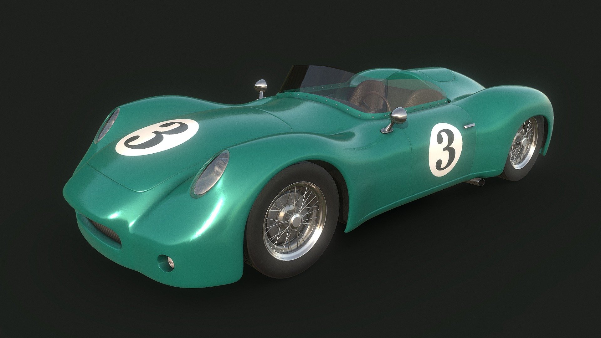 Vintage Racing Car - 3D model by donnichols [9146004] - Sketchfab