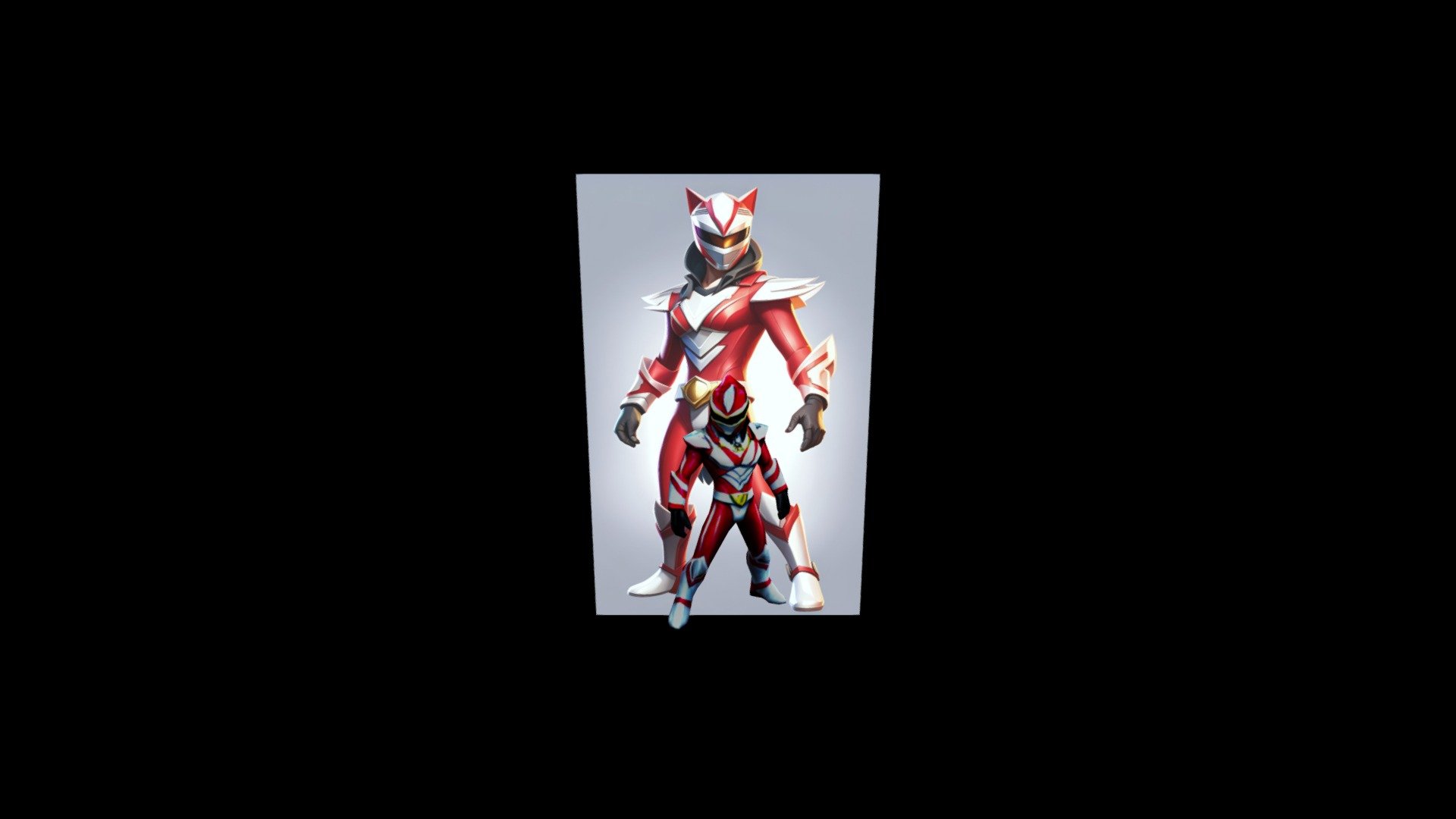 a of a person in a red and white costume, fort - Download Free 3D model ...