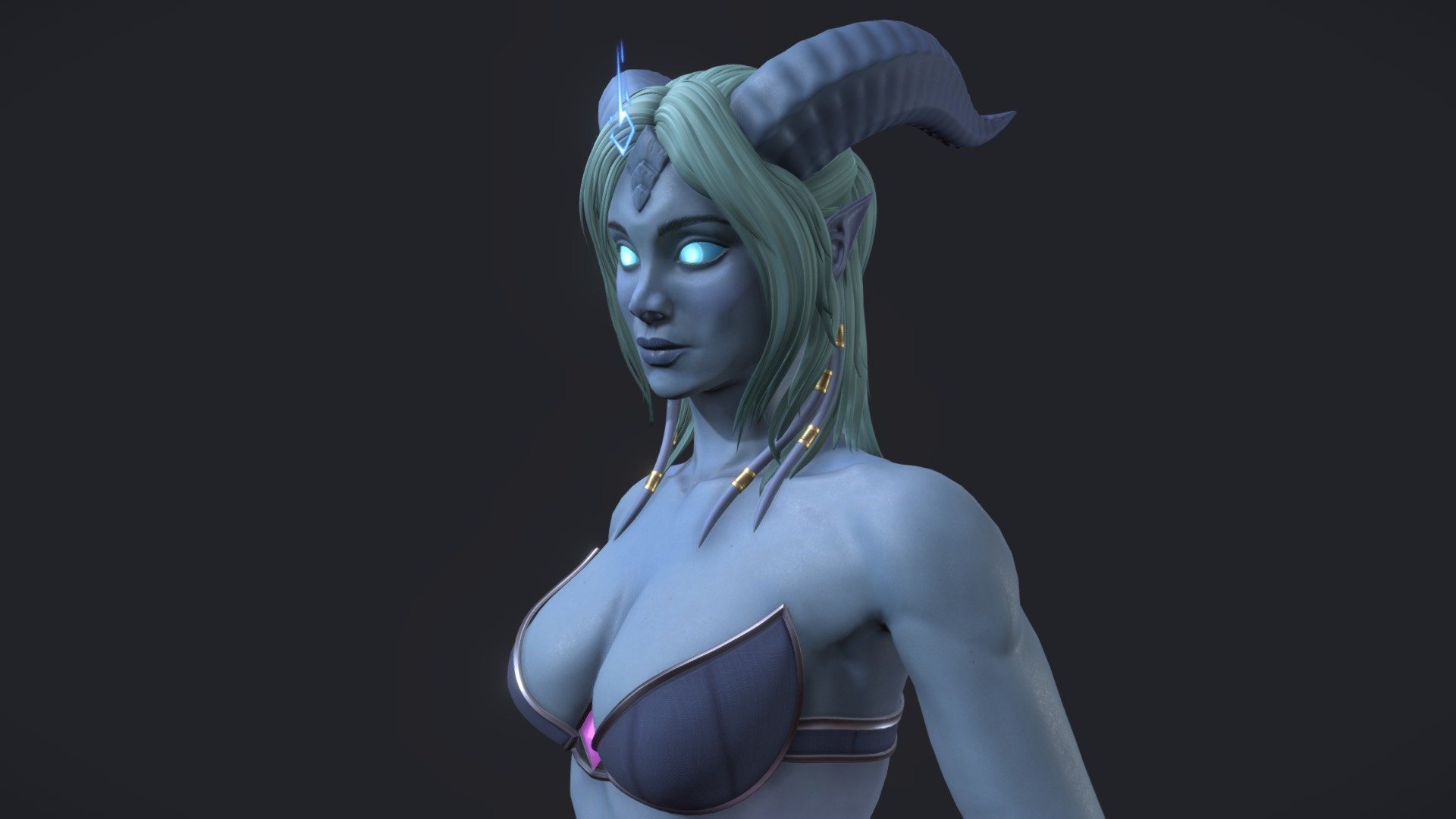 Draenei lady - 3D model by vilygota [914e0e9] - Sketchfab