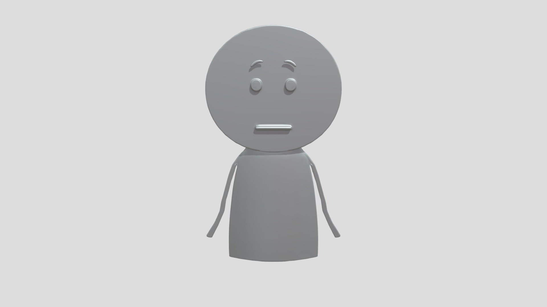 Simple cartoon stick figure - 3D model by mrangaar001 [914edbe] - Sketchfab