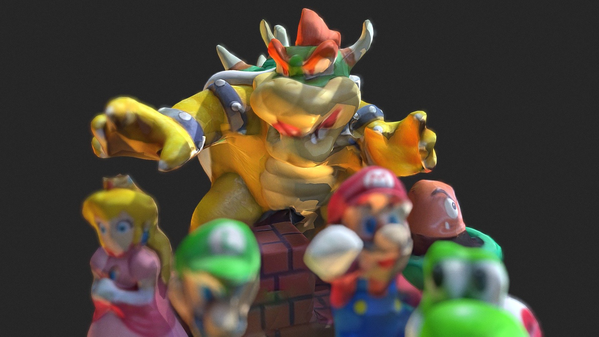Mario Group Statue _fix - Download Free 3D model by argmyburrito ...
