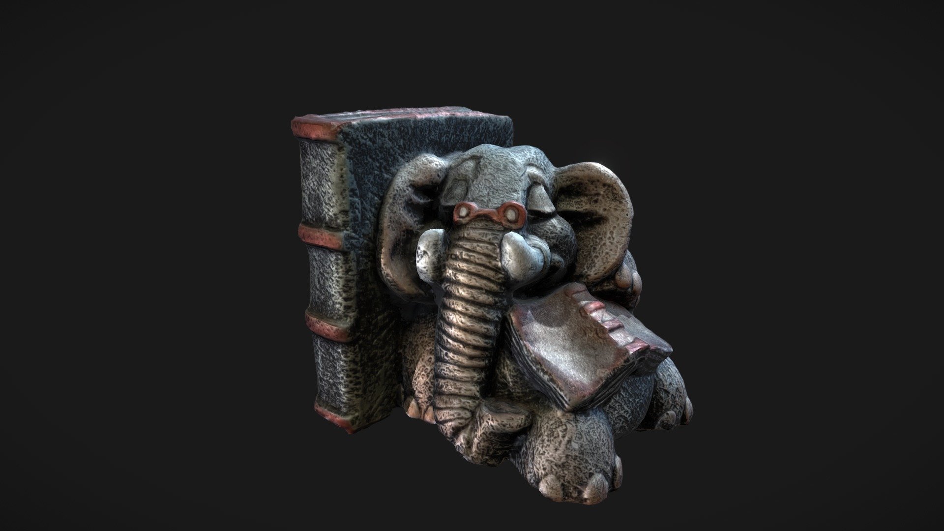 Bookend - 3D model by Syrensis (@Caienne) [9150582] - Sketchfab