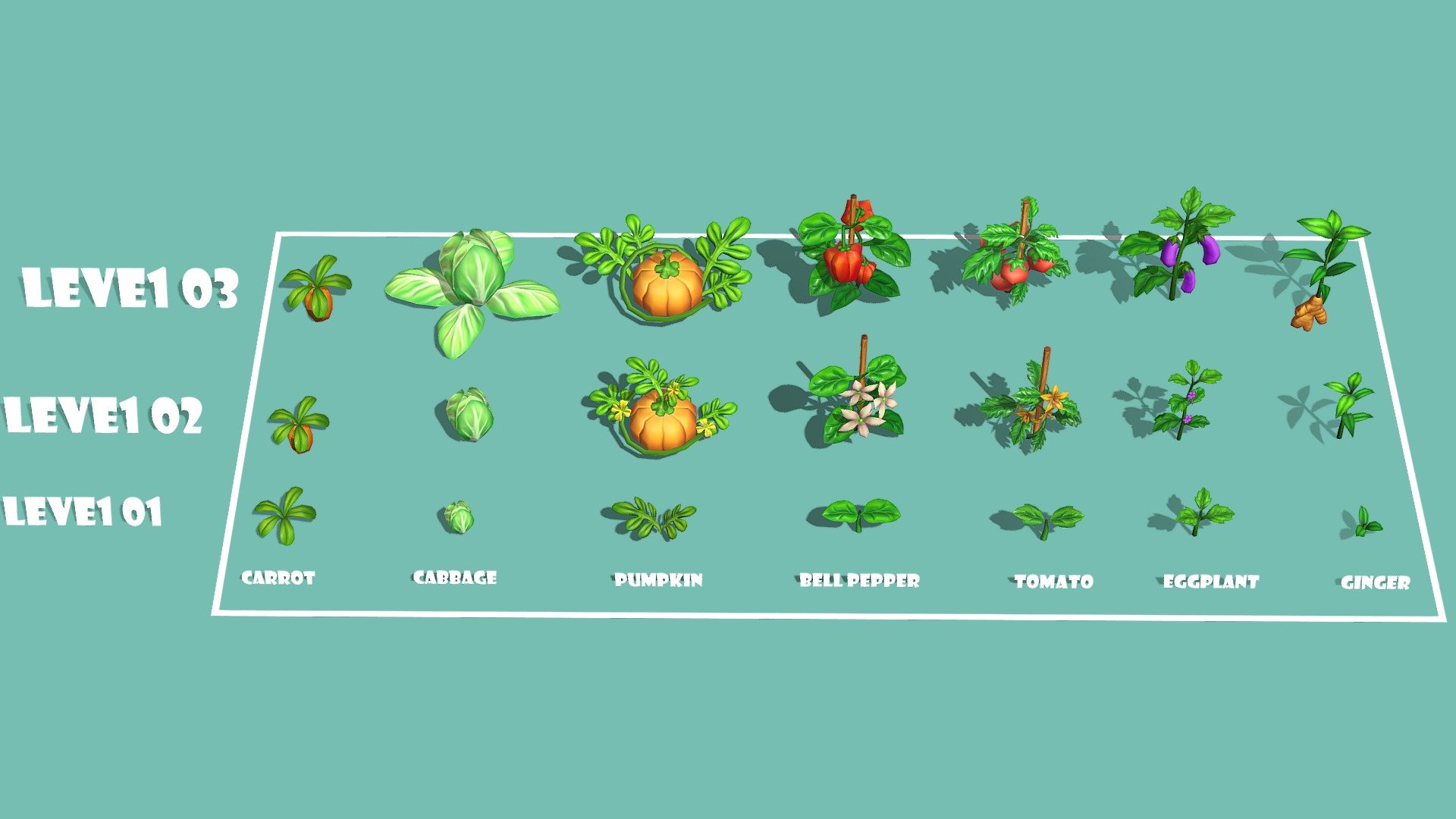 Plants Pack - Vegetable - Buy Royalty Free 3D model by PolyOne Studio (@polyone) [9150d71 ...