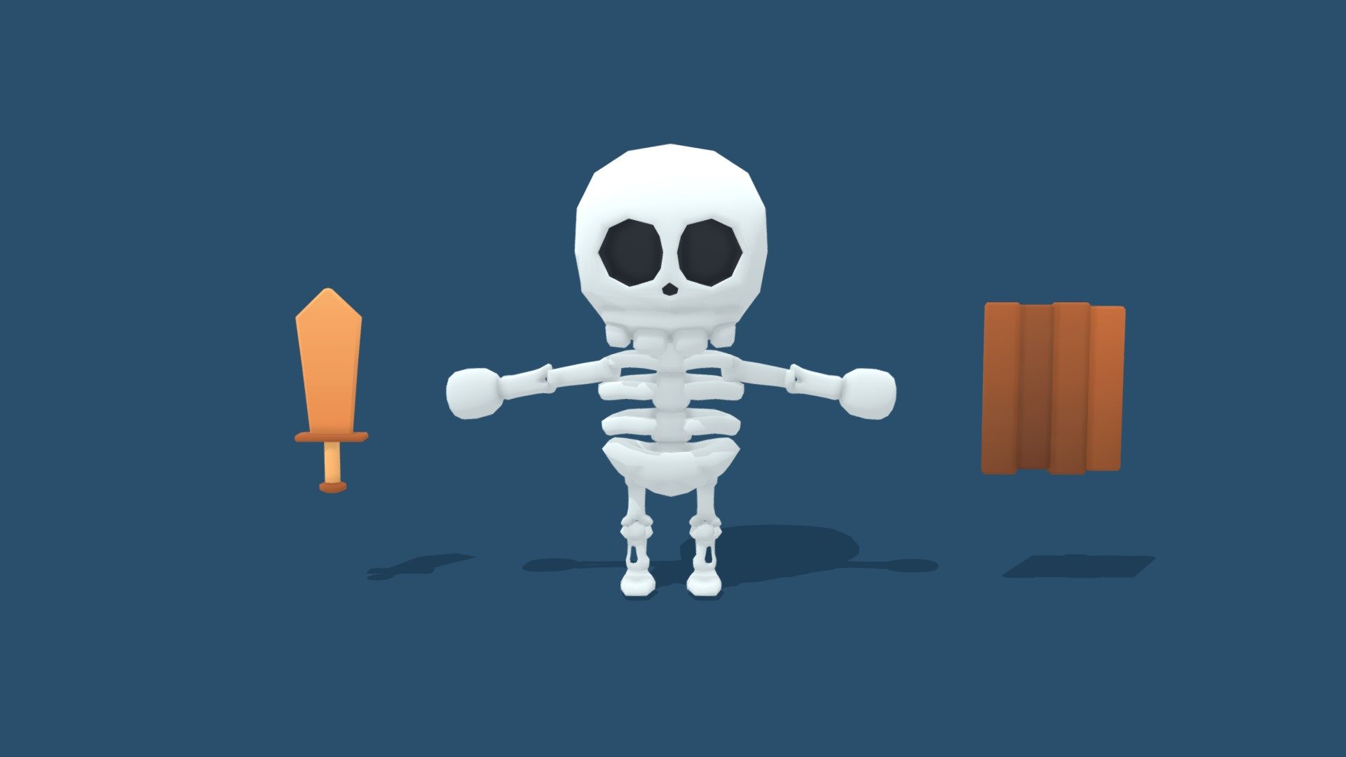 Mini Simple Characters | Skeleton (Free Demo) - Download Free 3D model ...