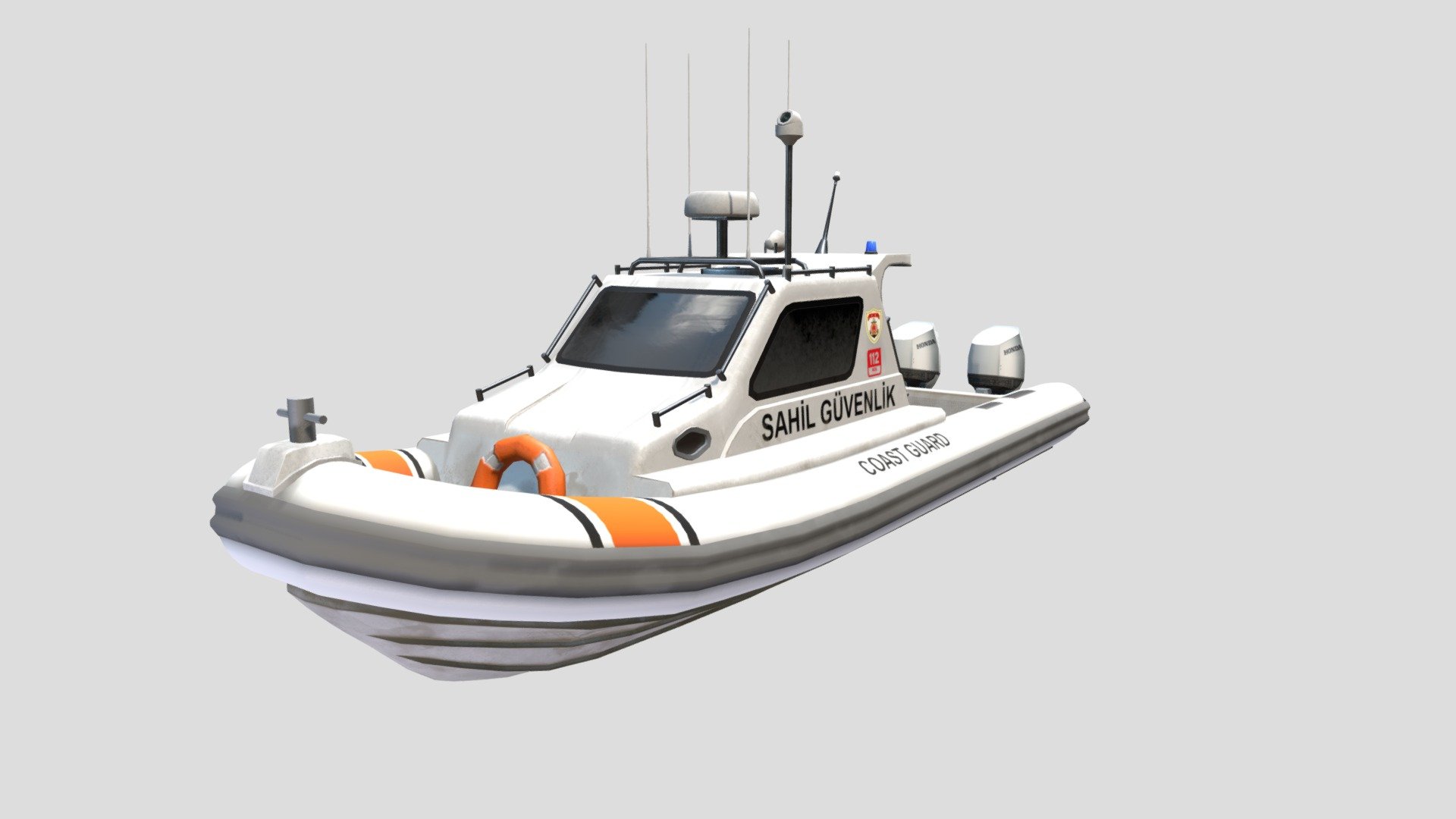TCSG ControlBoat 8m - 3D model by mertkaygisiz [915255a] - Sketchfab