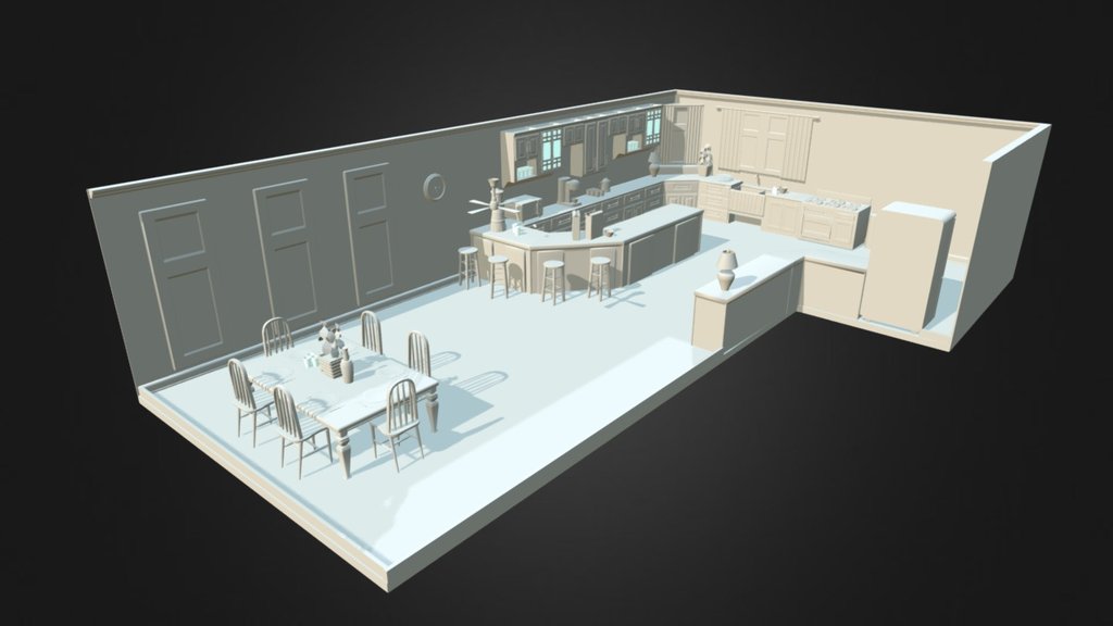 Kitchen Scene - 3D model by Conor Luskin (@cluskin) [9158822] - Sketchfab
