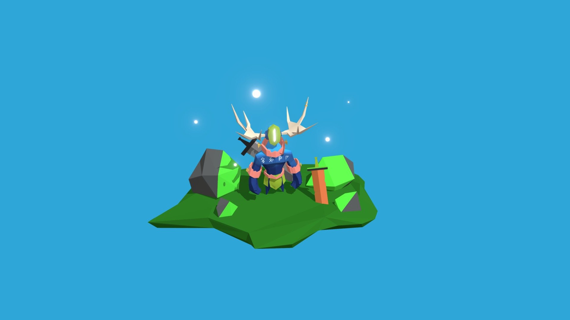 Low Poly Forest Warrior - Download Free 3D model by Pediguel [9159ebc ...