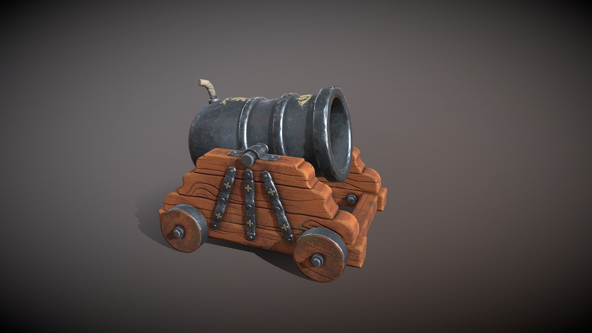 Stylized Cannon PBR game-ready lowpoly asset - Buy Royalty Free 3D ...