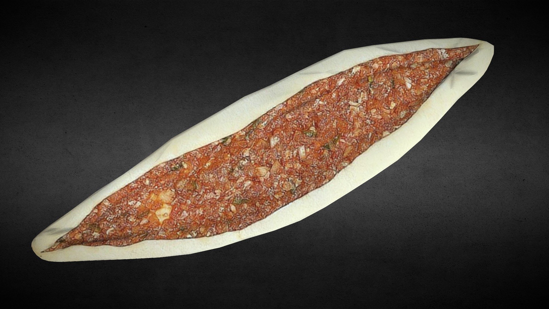 Çiğ Pide/Raw Pide Turkish pizza (Kıymalı çiğ) - Download Free 3D model ...
