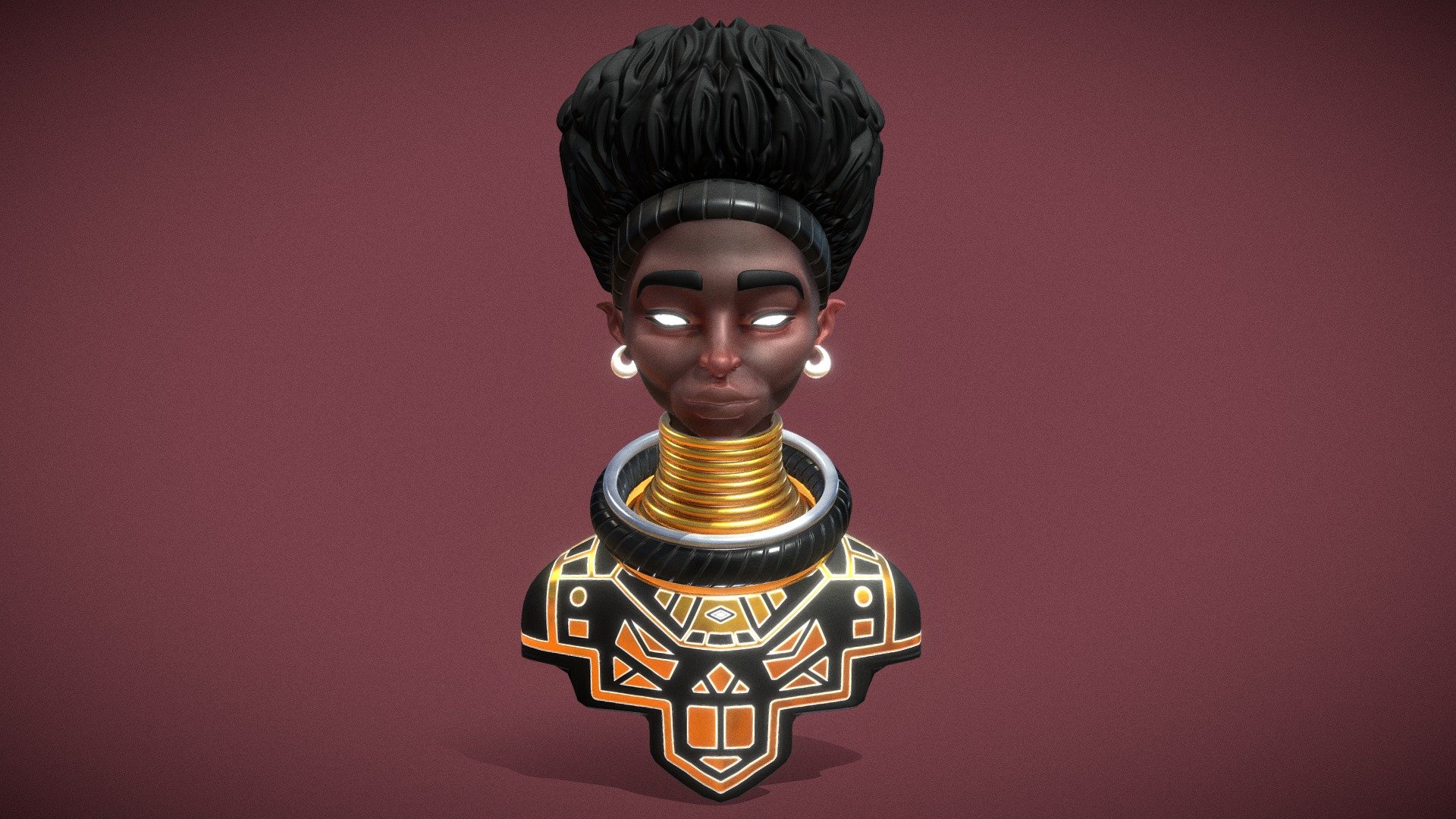 Stylized African Woman - 3D model by Kidus Eshetu (@kidus333) [915c49f ...
