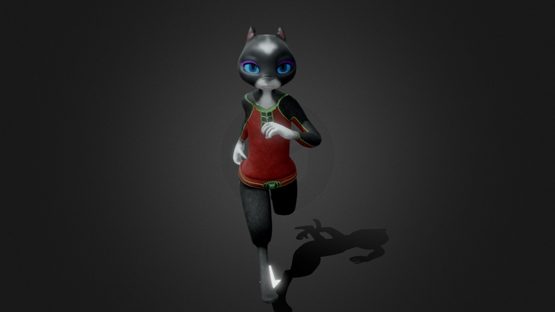 Super Cat Girl - 3D model by Monhoo [916425e] - Sketchfab