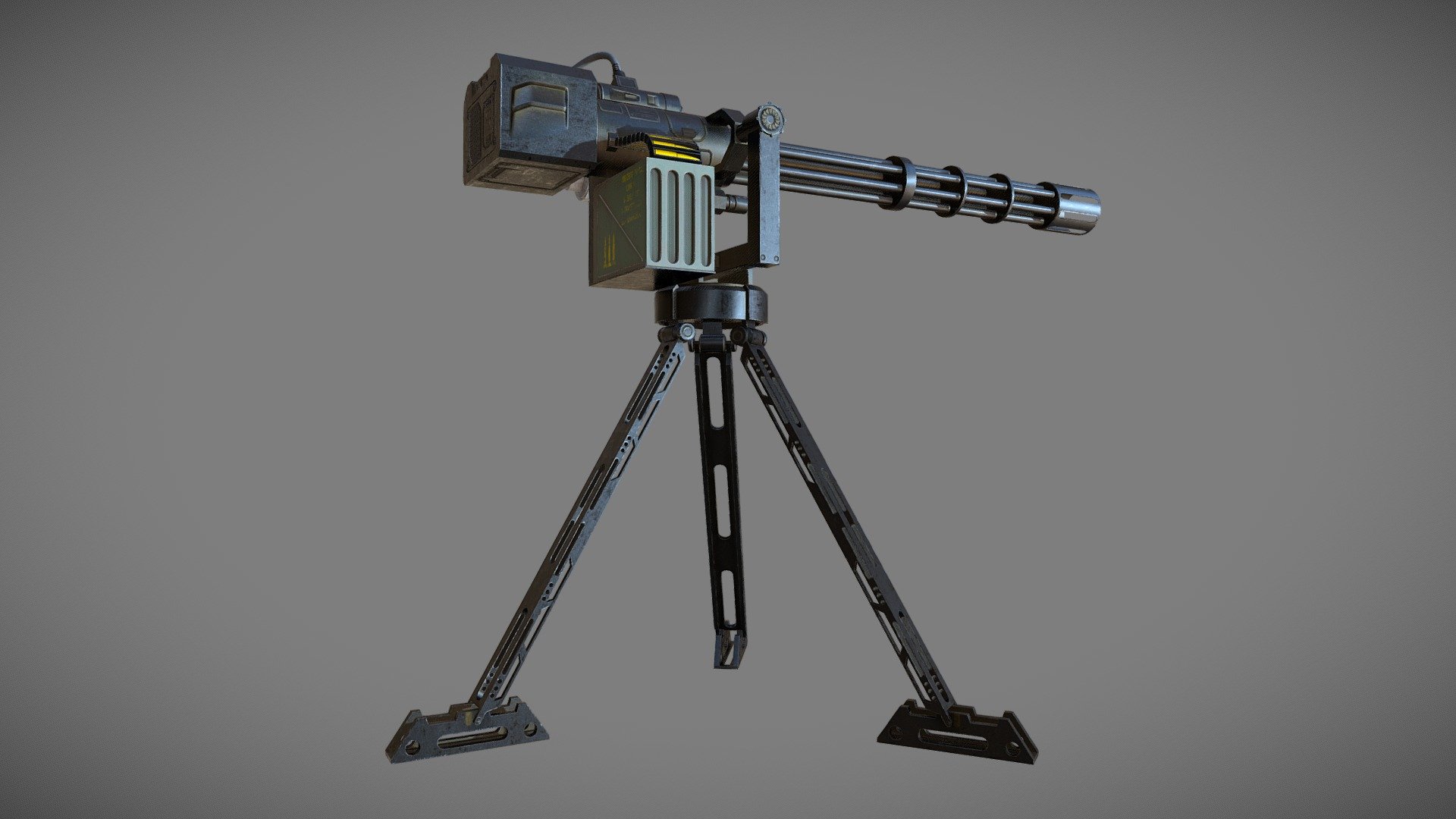 Minigun Turret - Buy Royalty Free 3D model by Nicholas-3D (@Nicholas01 ...