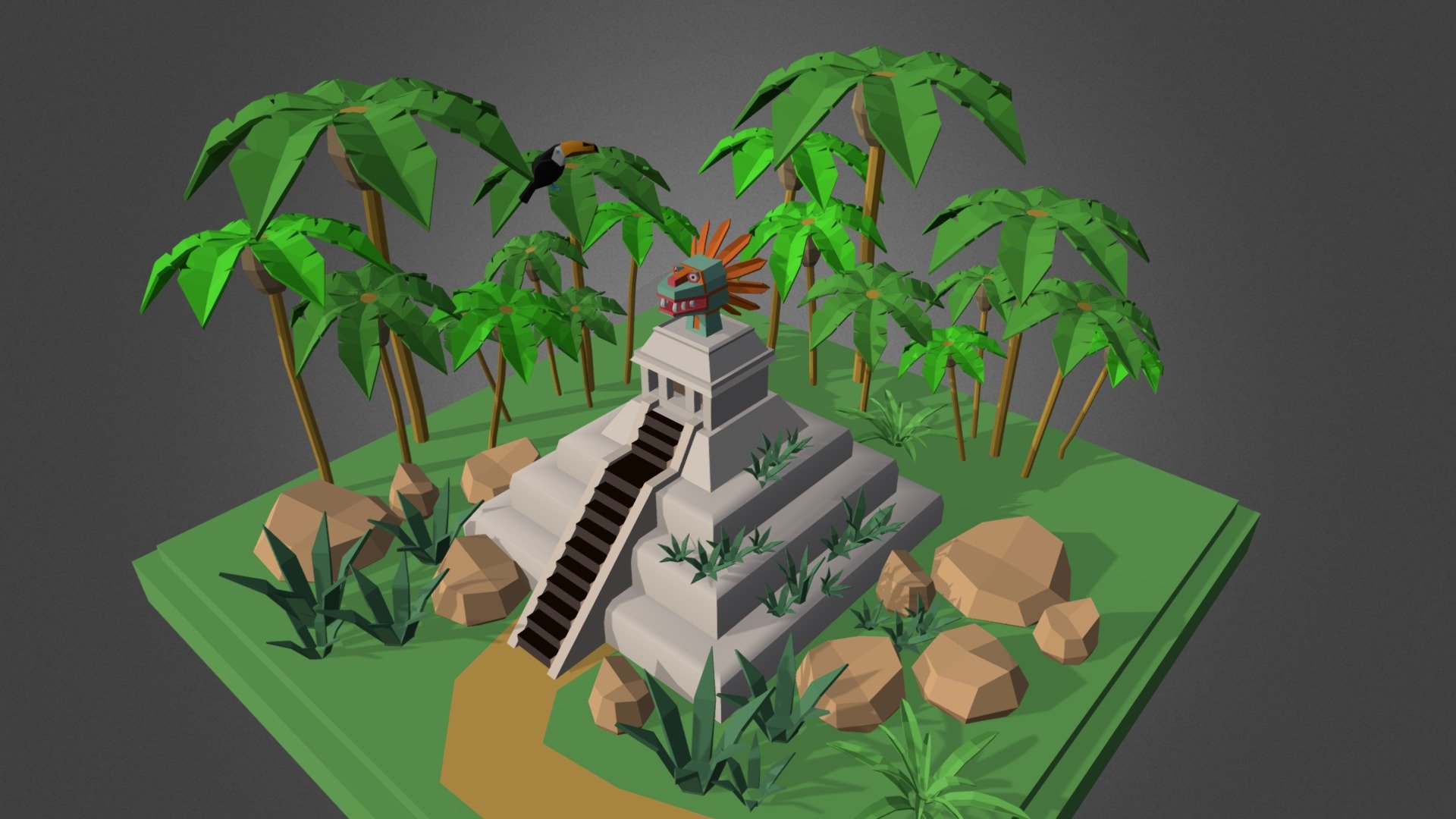 Maya Temple - 3D model by Stefano_Borraccino [9166d96] - Sketchfab