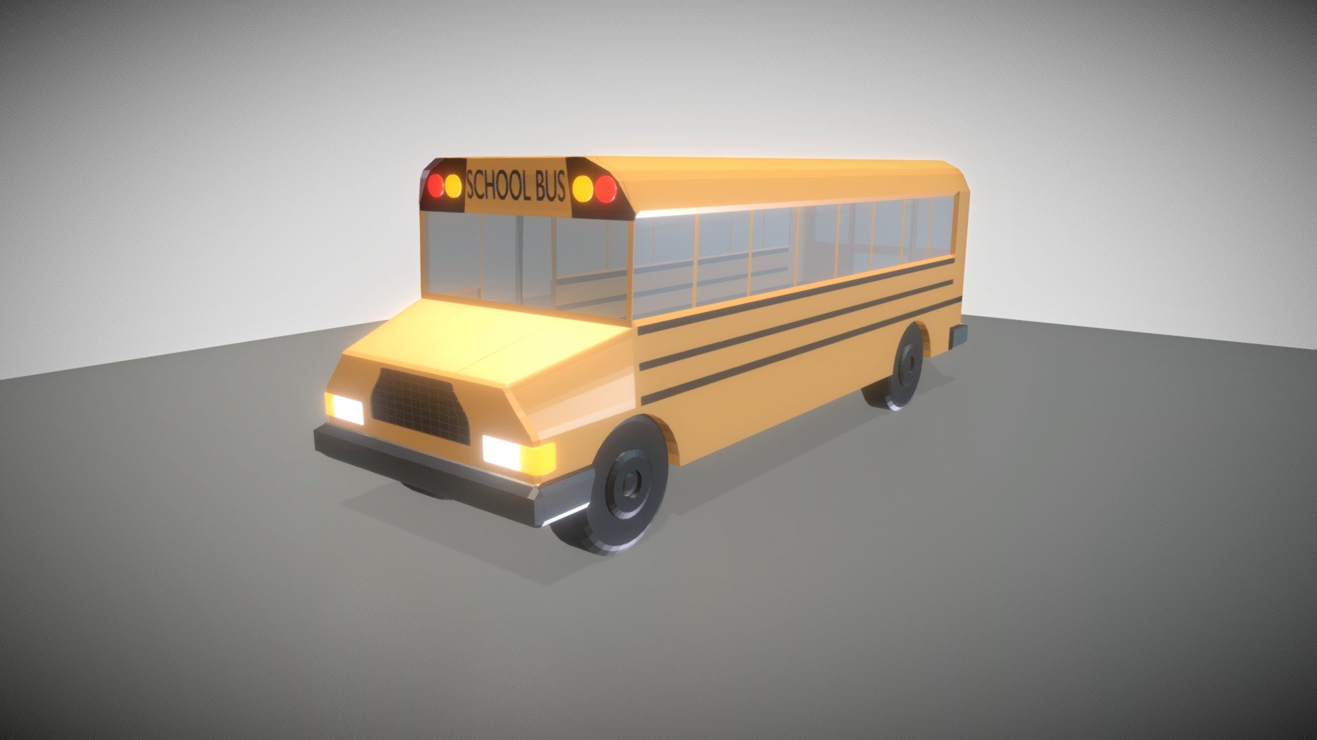 LOW POLY SCHOOL BUS - 3D model by creativejenna [916862d] - Sketchfab