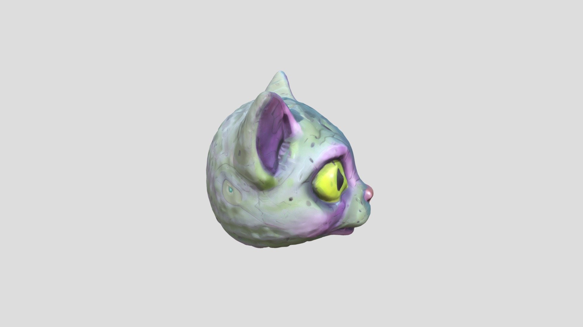 Cat Face - Download Free 3D model by characterworld (@iamkaustubhb ...