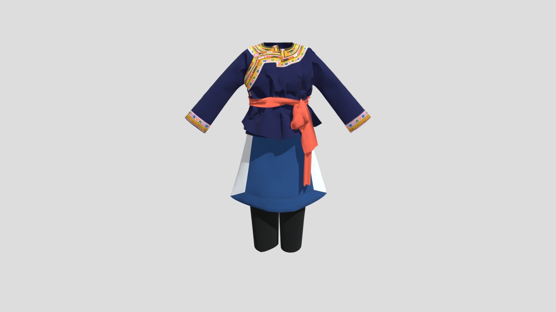 The Bagu Style - Download Free 3D model by Ethnic Virtual Costume ...