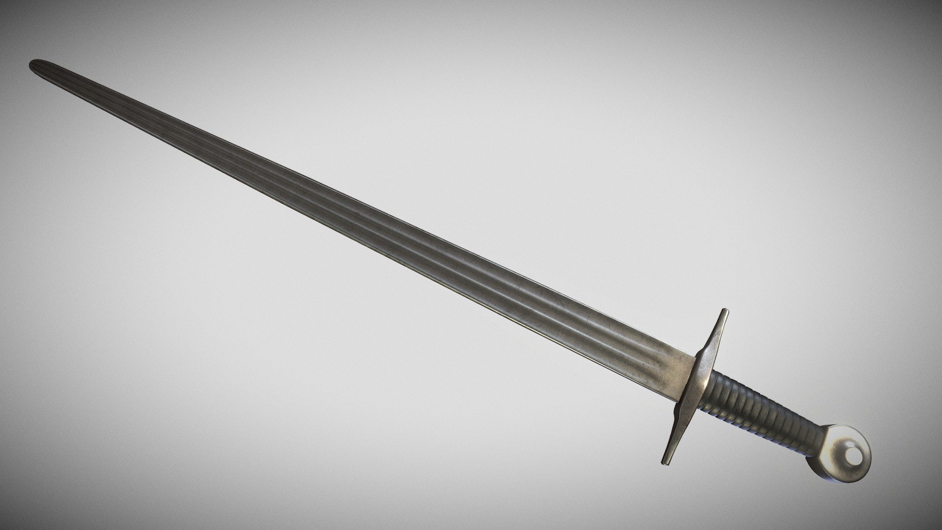 Tripple Fuller Knightly sword (shortsword) - 3D model by Kim Niemann ...