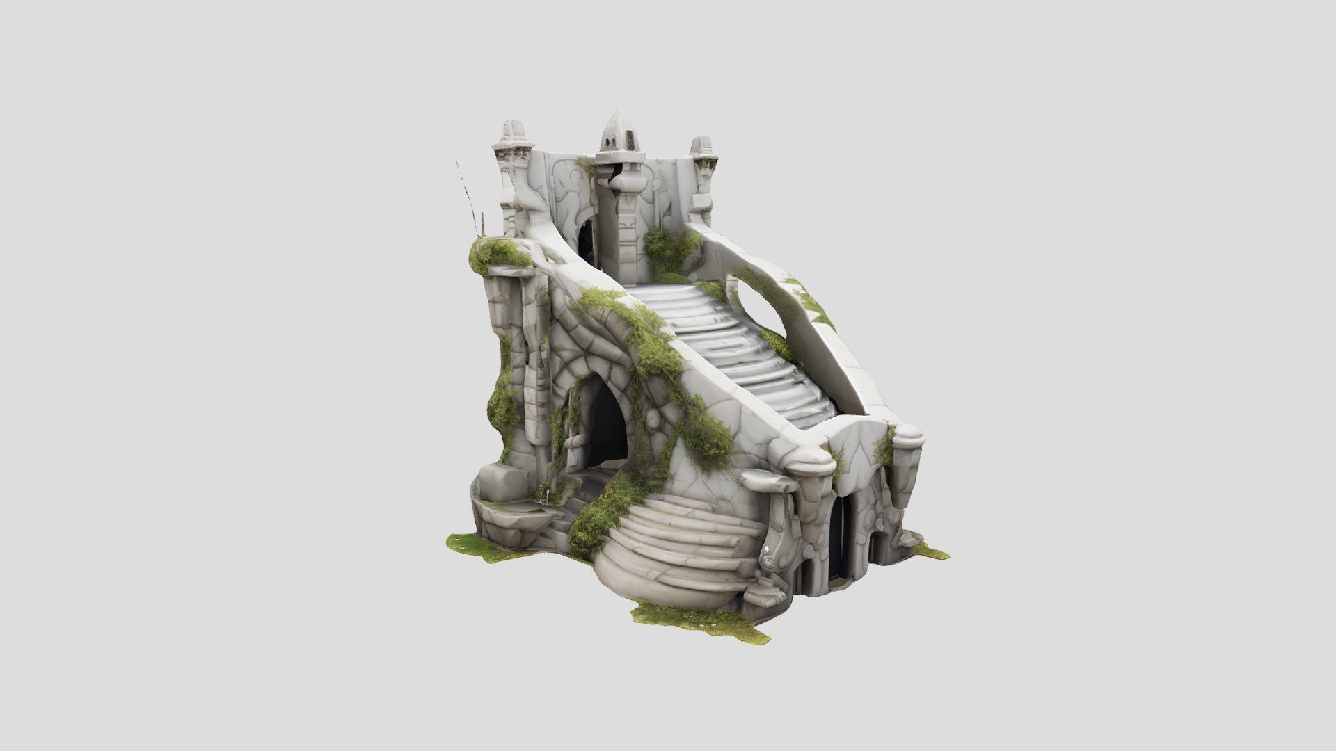 Fantasy Stone Castle - Download Free 3D model by illustros [916dd70 ...