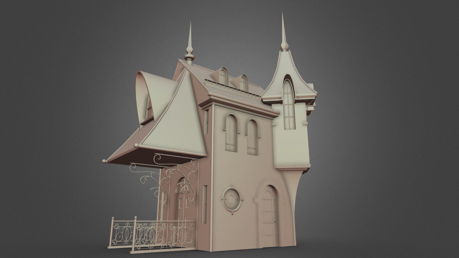 Steampunk building - 3D model by mohamedhussien [91719e2] - Sketchfab