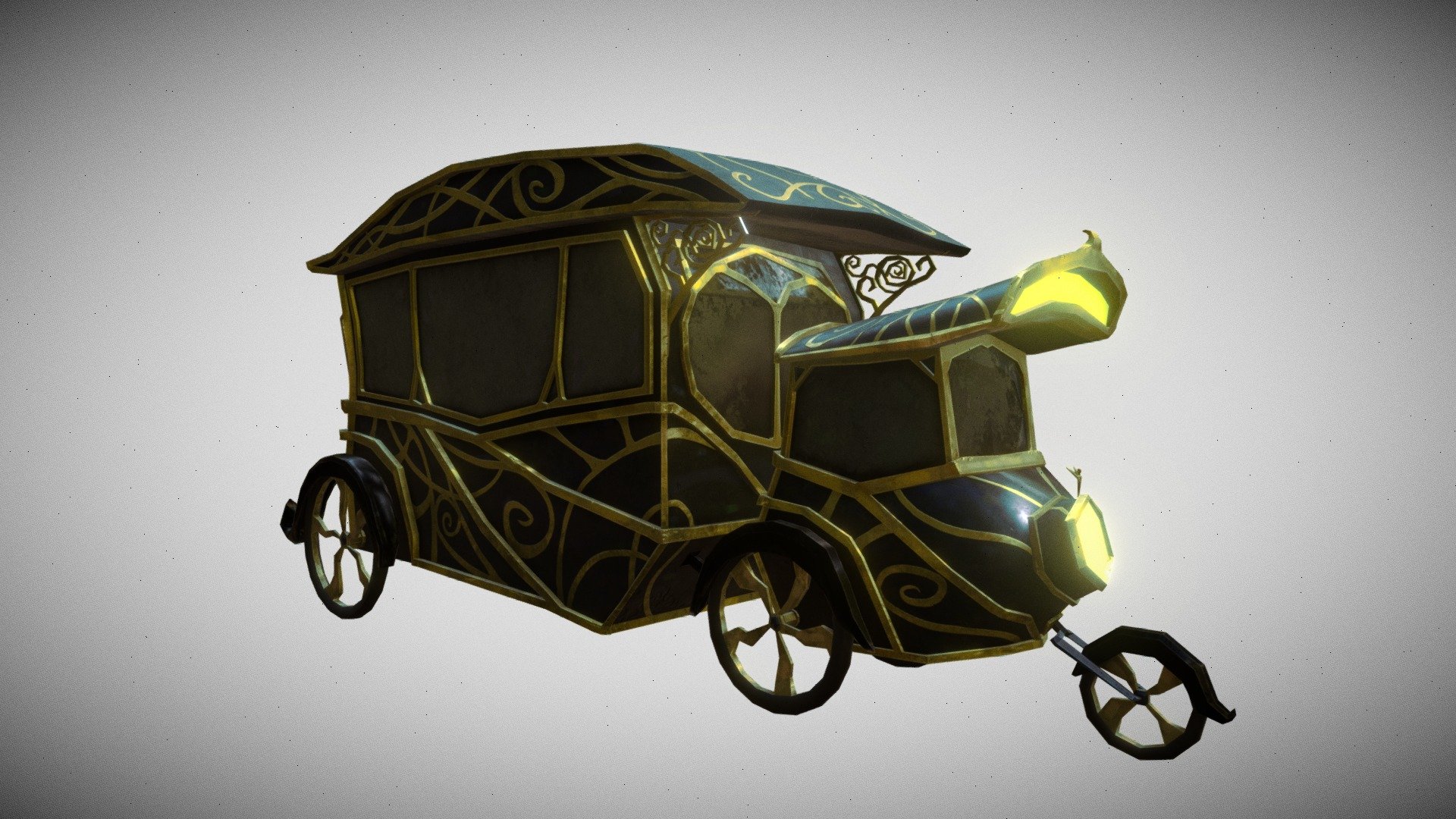 Arcane Art Nouveau Style Zaun Carriage - Buy Royalty Free 3D model by ...
